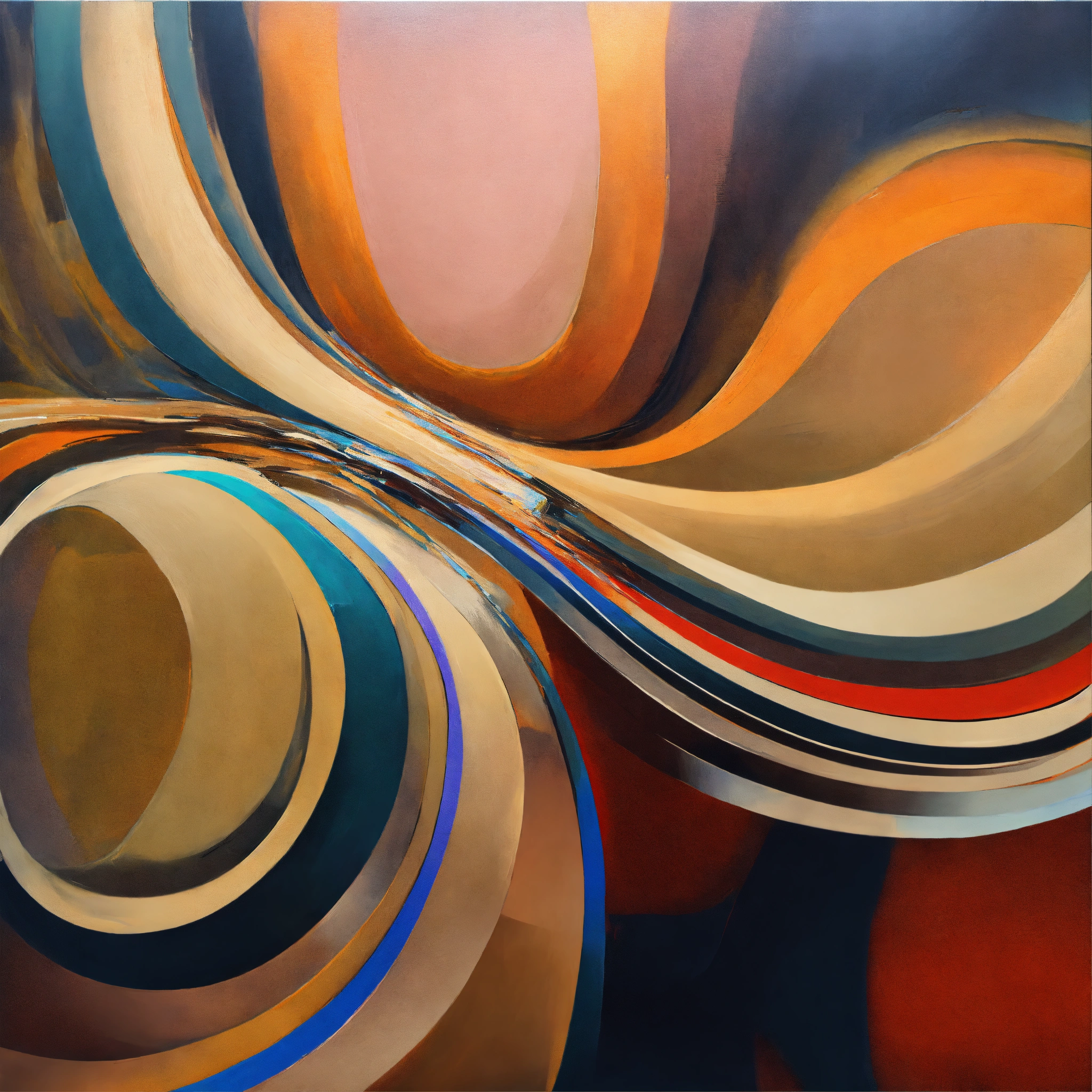 Lexica - Generative abstract curves tubes, oil painting, transparent ...