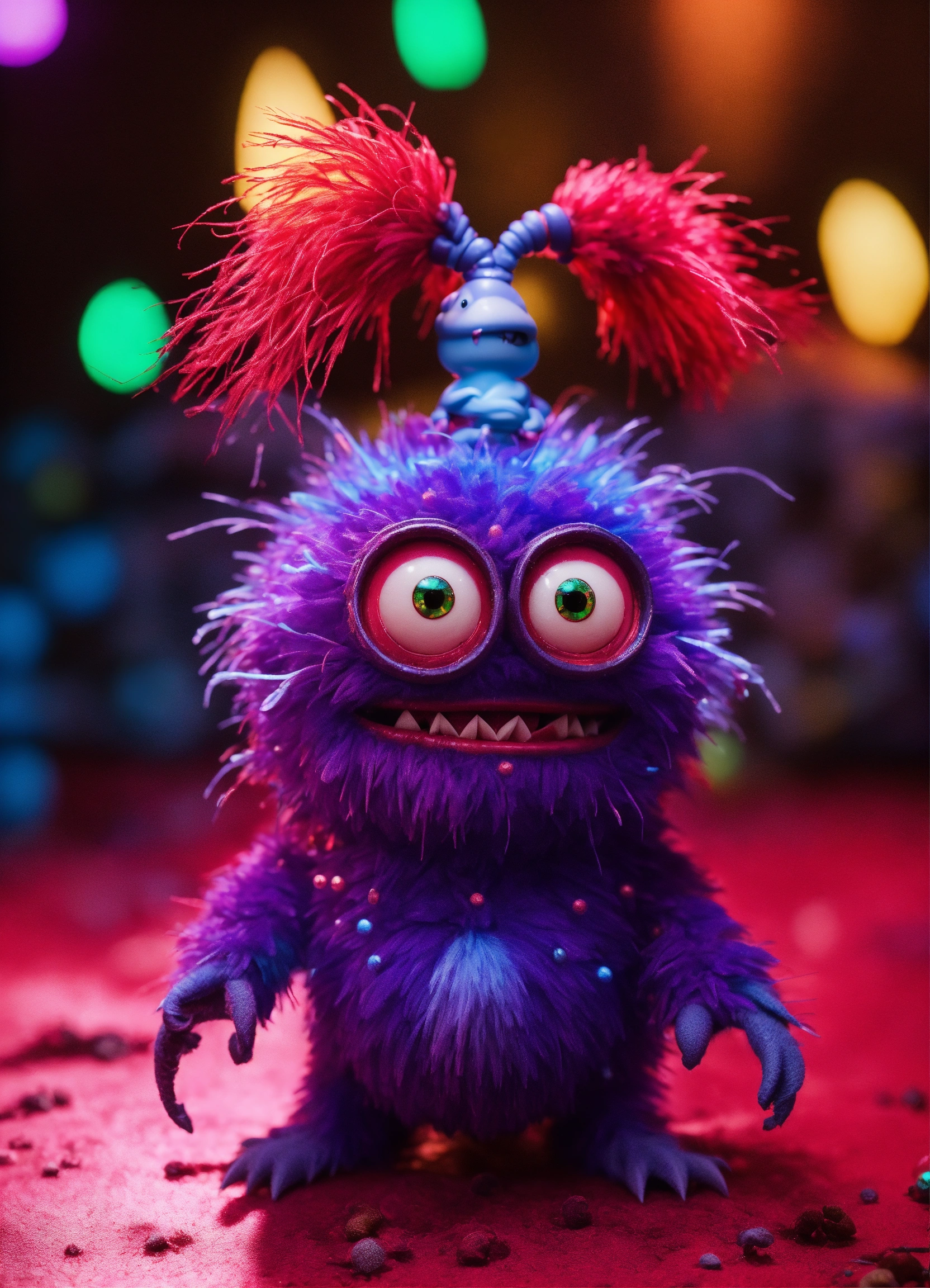 Lexica - CGI! red germ monster character. Highly detailed. Scary but ...