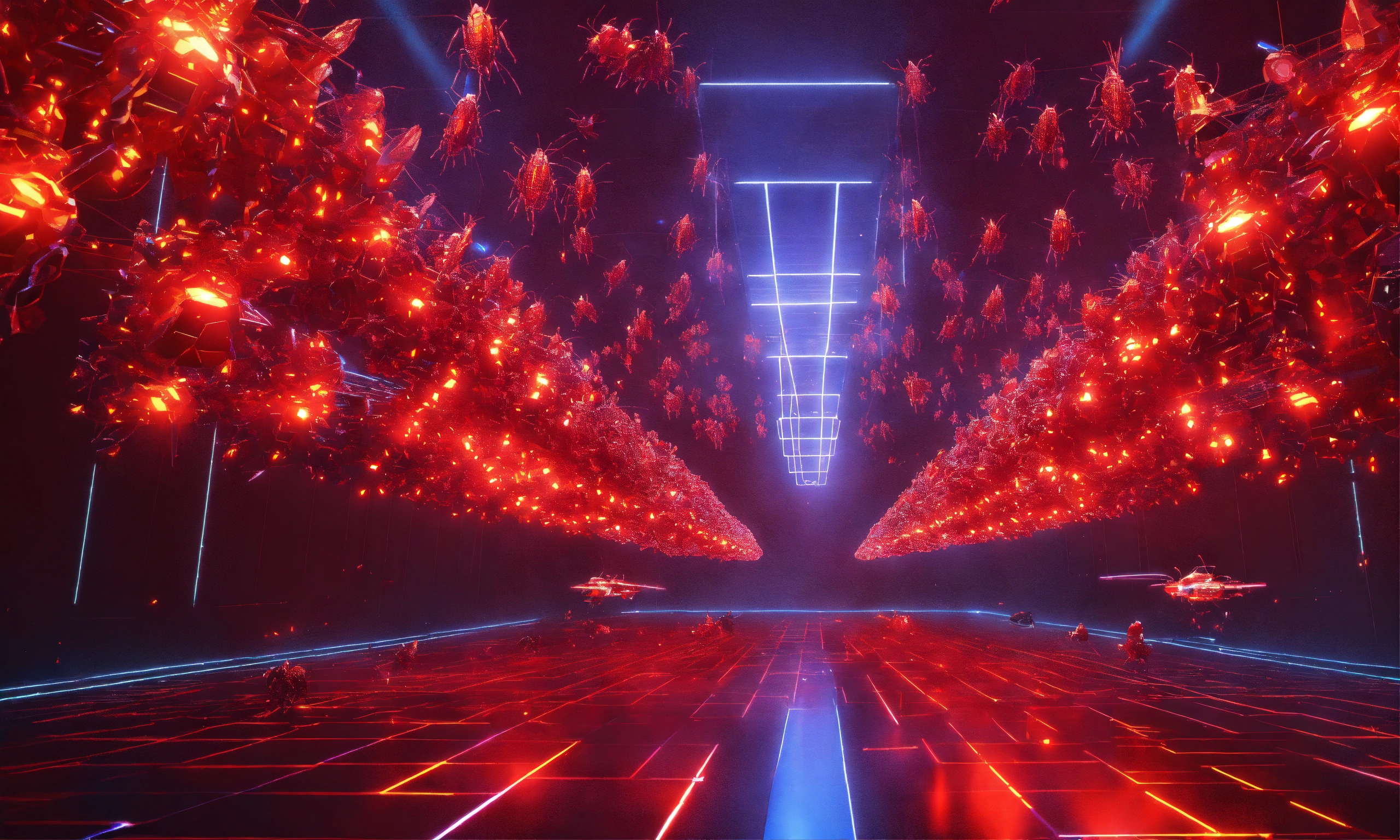 Lexica - Holographic swarm of flying armored insect ships attack ...