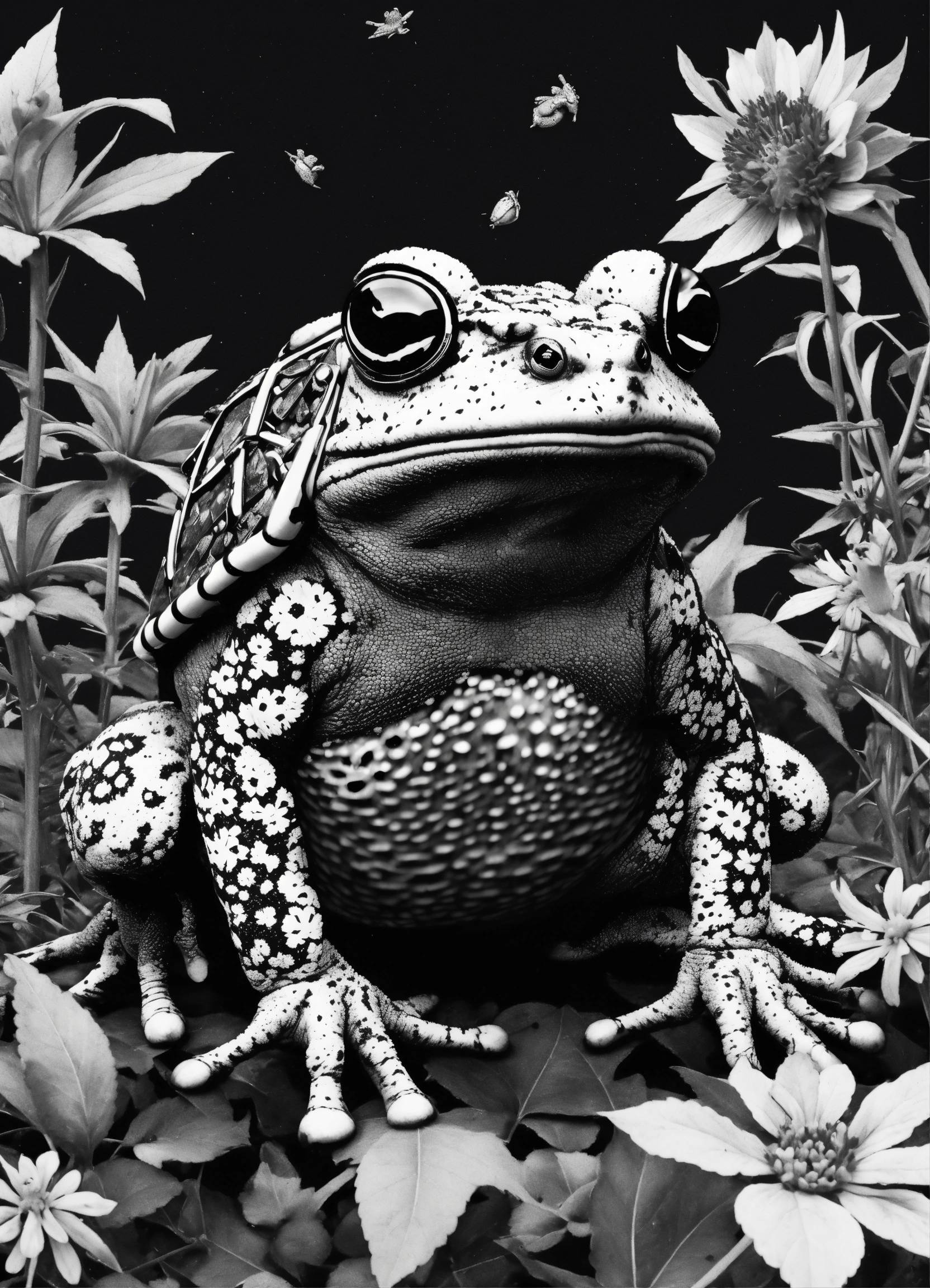 Lexica - Photorealistic Toad as a black and white Samuri QR code weed ...