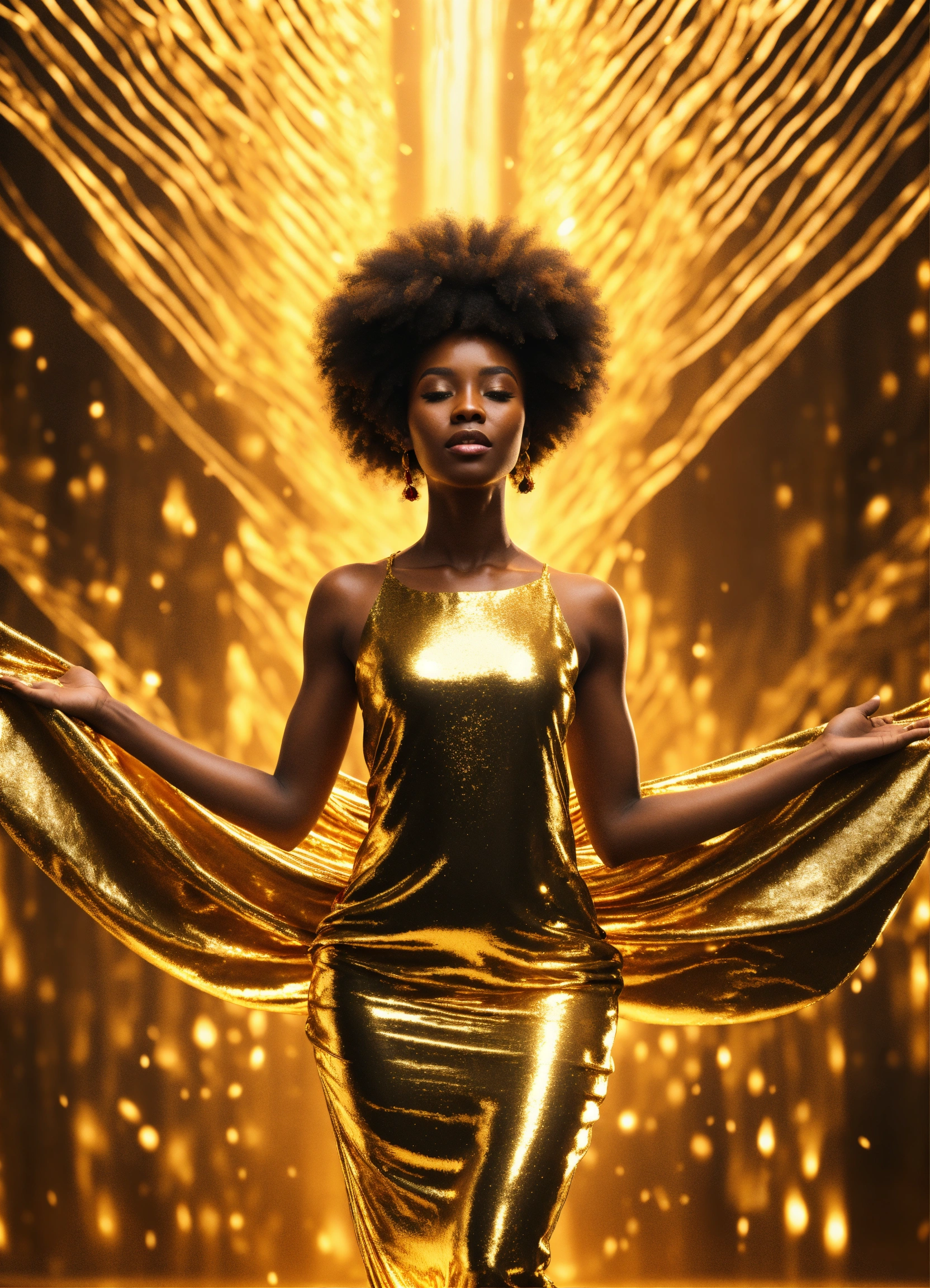 Lexica - 3d render of black woman with afro, full body shot, standing ...