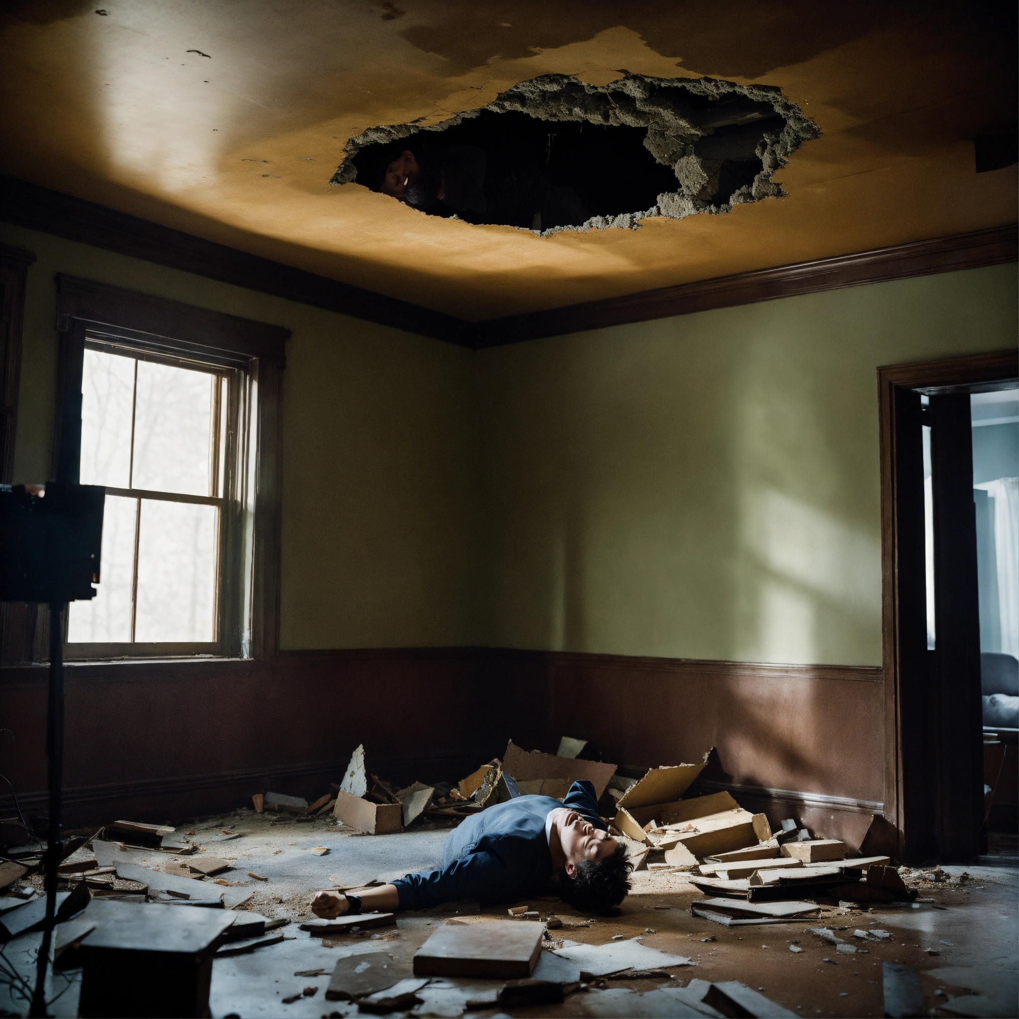 Lexica - Cinematic photograph of a collapsed covert narcissist looking ...