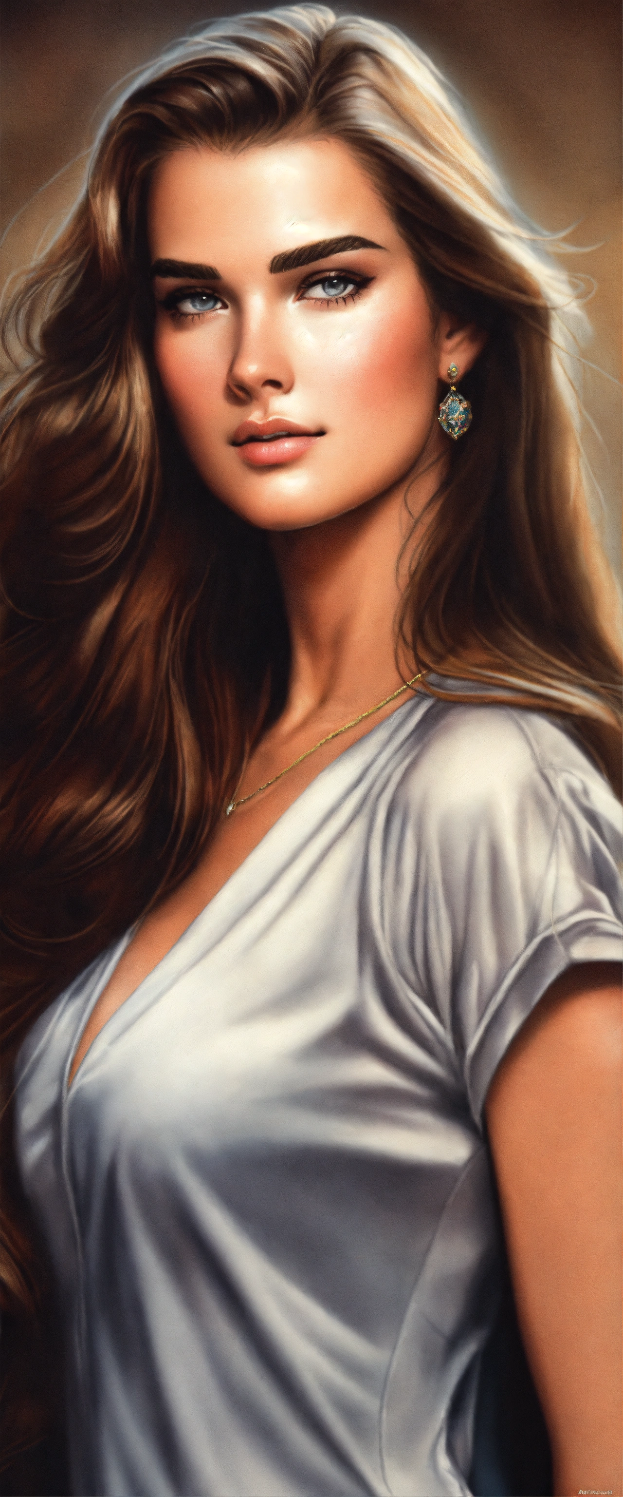 Lexica - Brooke Shields age 15, 2d drawing, artgerm