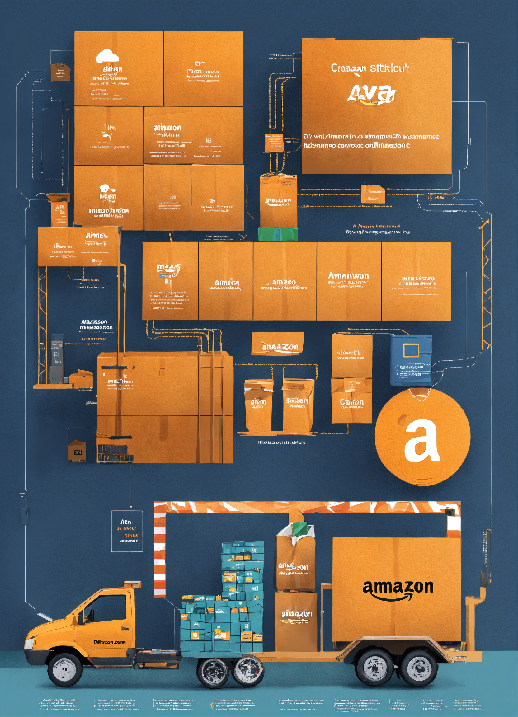 Lexica - Create an image that symbolizes Amazon's rise and dominance in ...