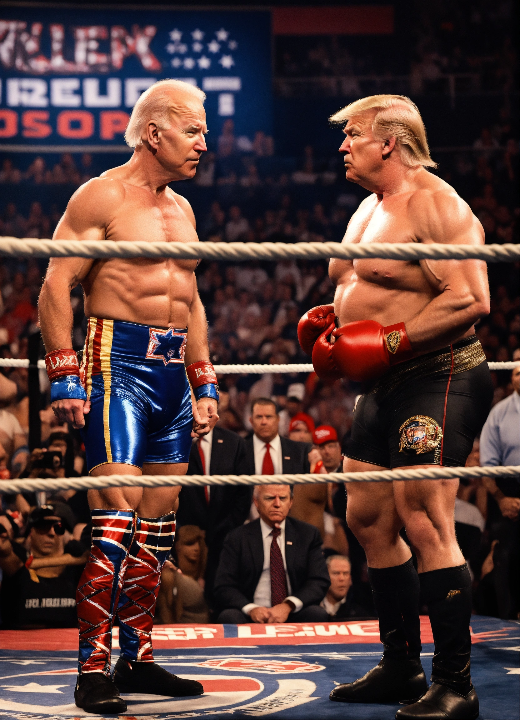 Lexica - Photo realistic shot of Joe Biden and Donald Trump as ...