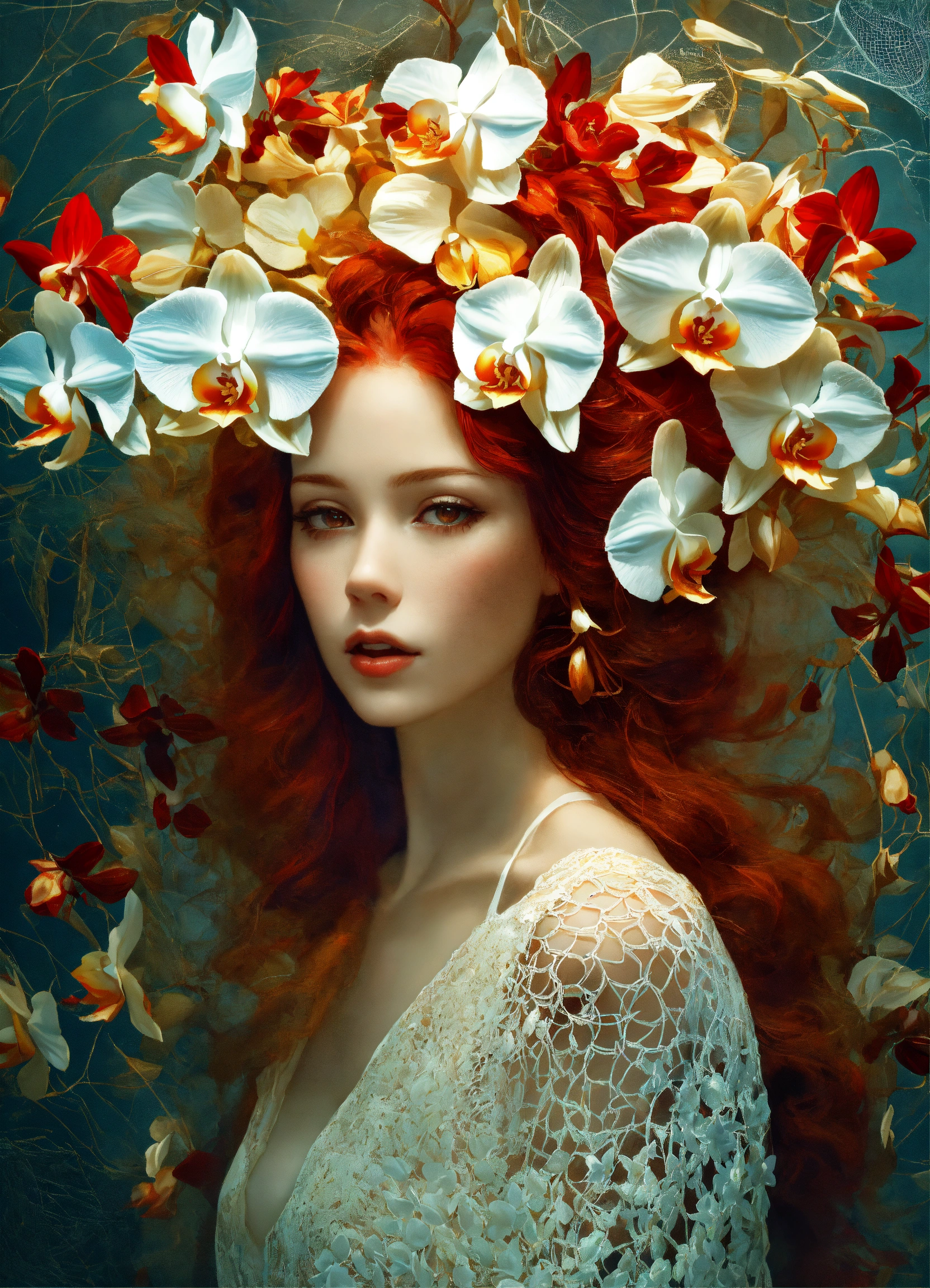 Lexica - Joy, on a woman’s face, Beautiful, intricate, chiaroscuro, surrealism, net art ...