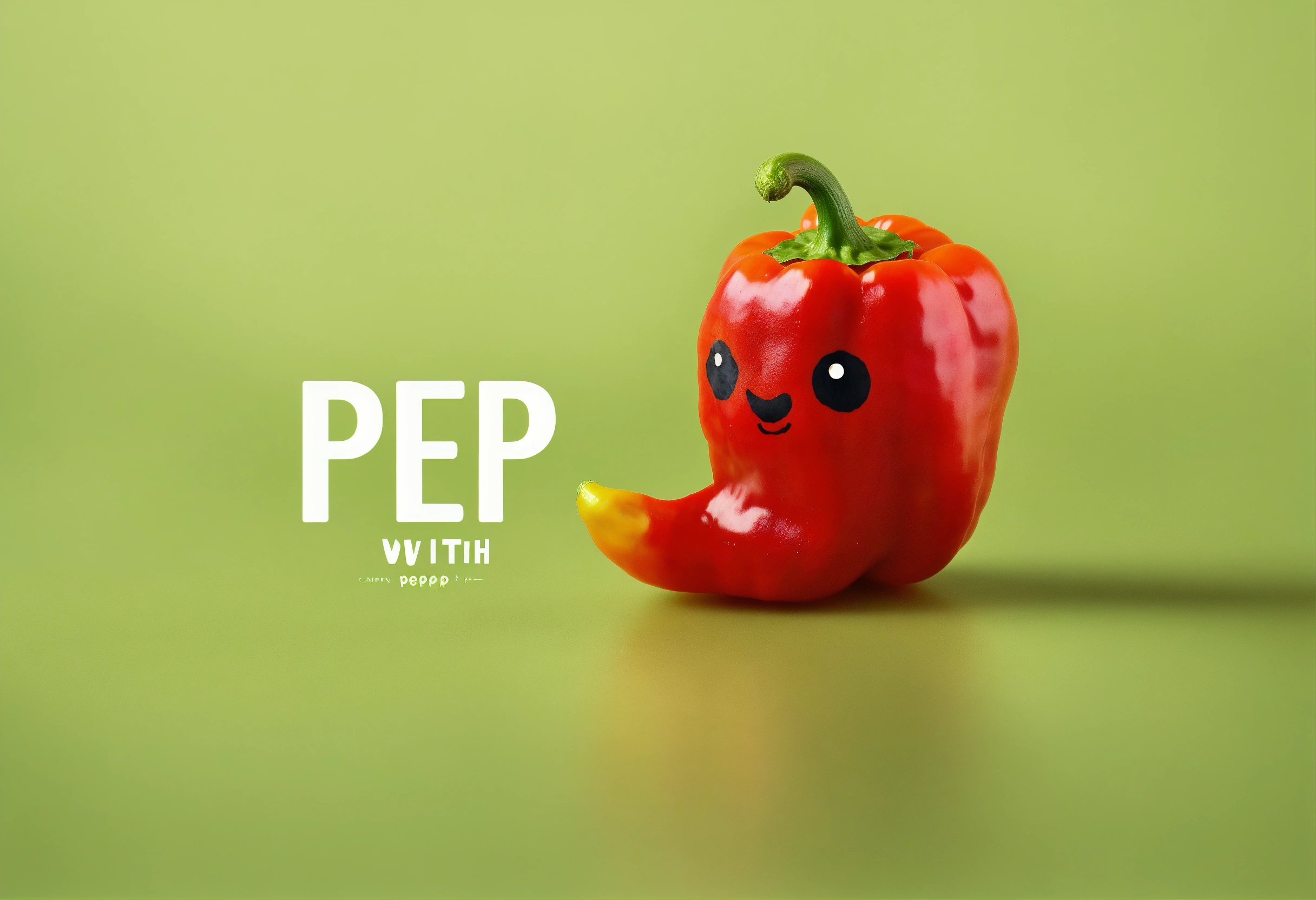 Lexica - A simple abstract cute baby pepper on its side with text above ...