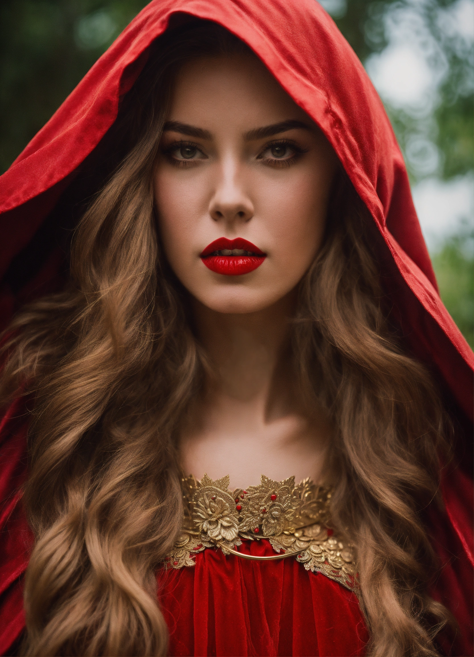 Lexica - Photo quality portrait of red riding hood as a mediaeval ...