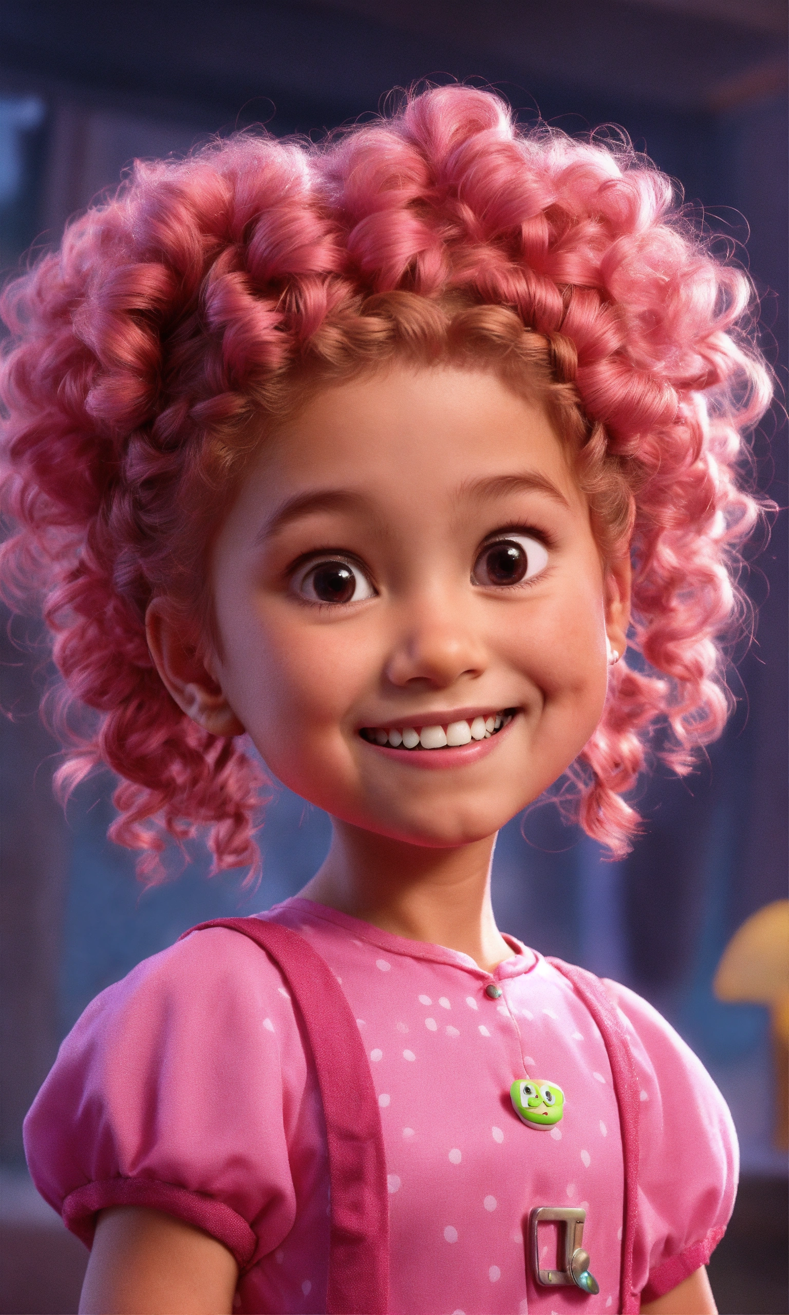 Lexica - A girl 6 years old called Talah has curly hair and missing ...