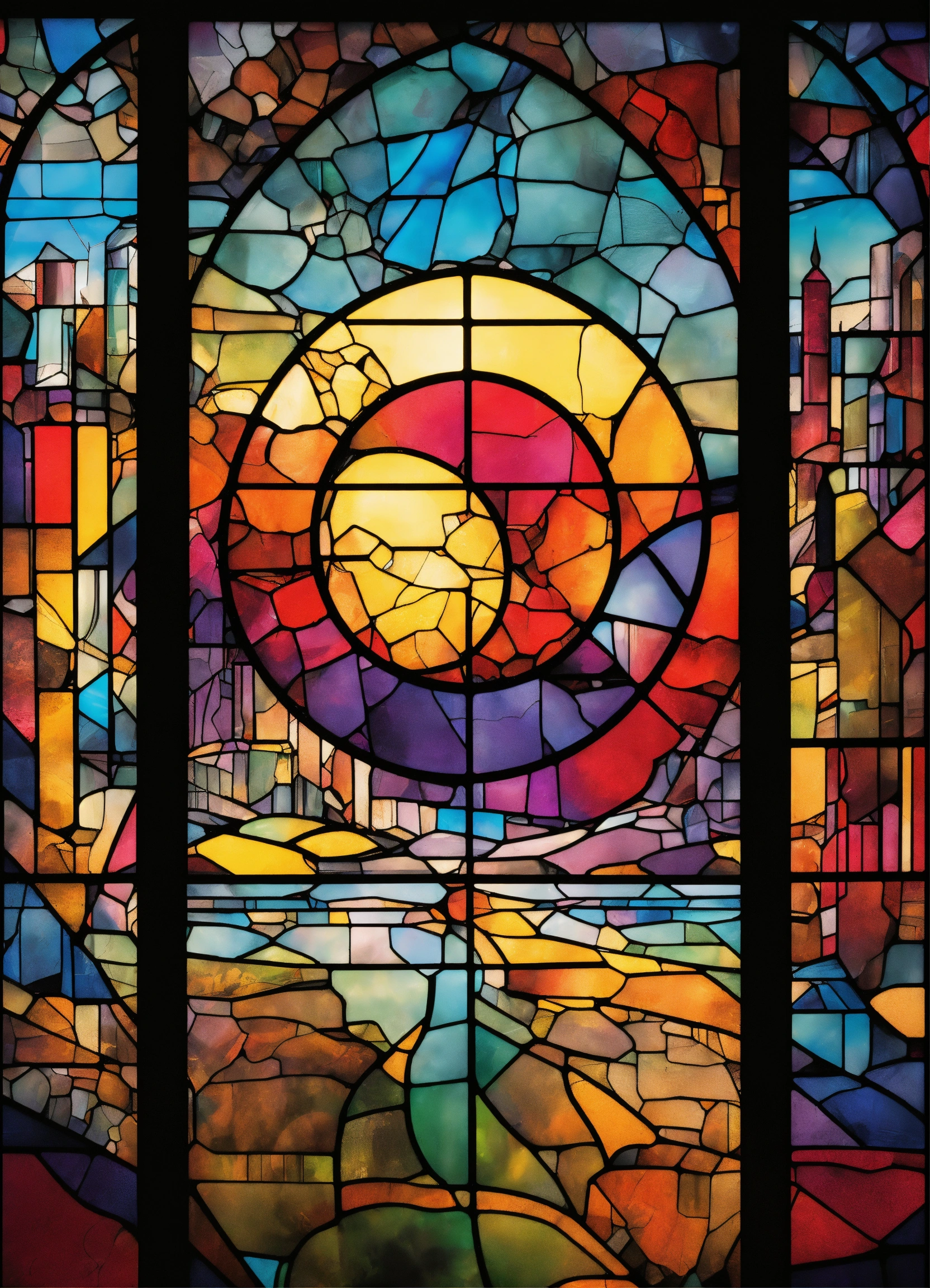 Lexica - Stained glass, abstract graffiti tag brush comic art. Comic ...