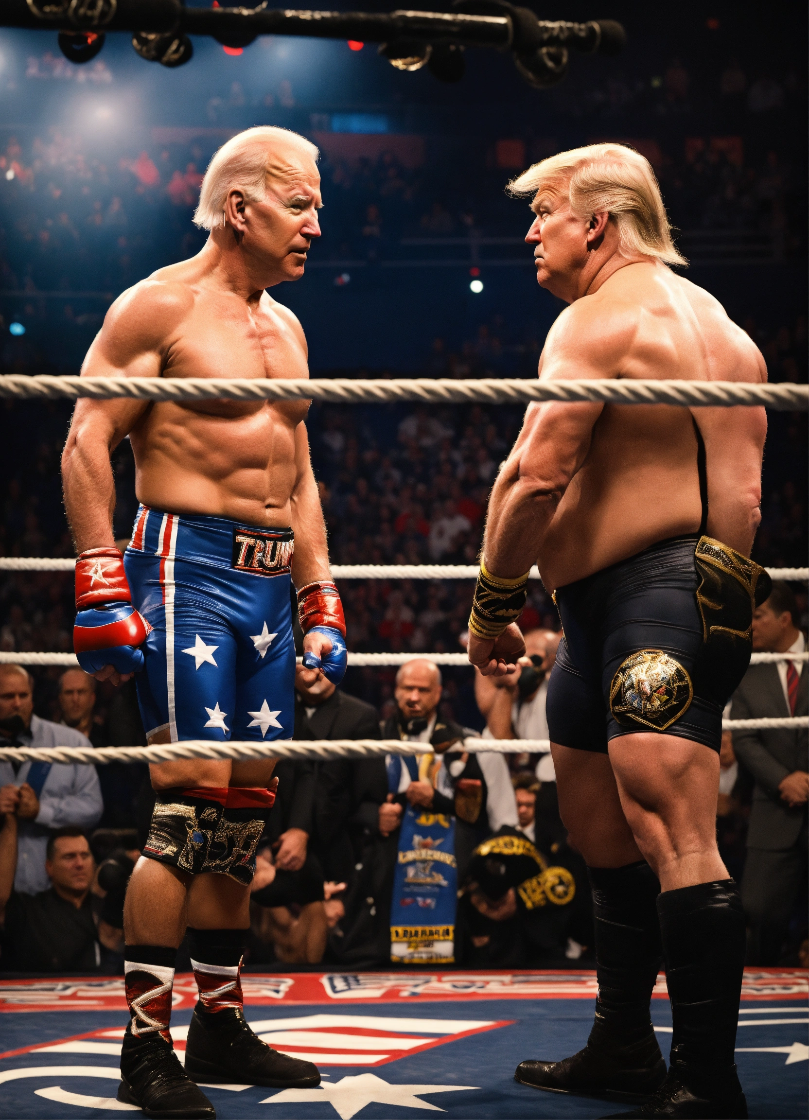 Lexica - Photo realistic shot of Joe Biden and Donald Trump as ...