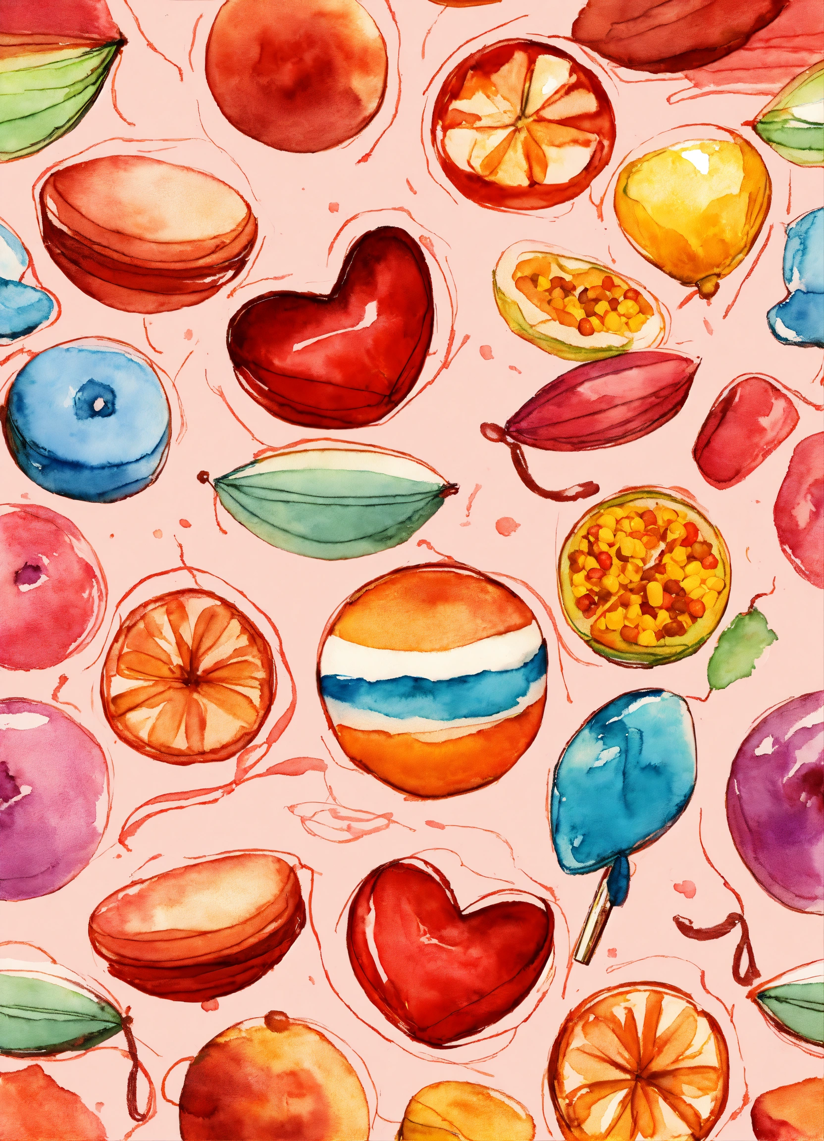 Lexica - Pen sketch outline with abstract watercolor coloring of ...