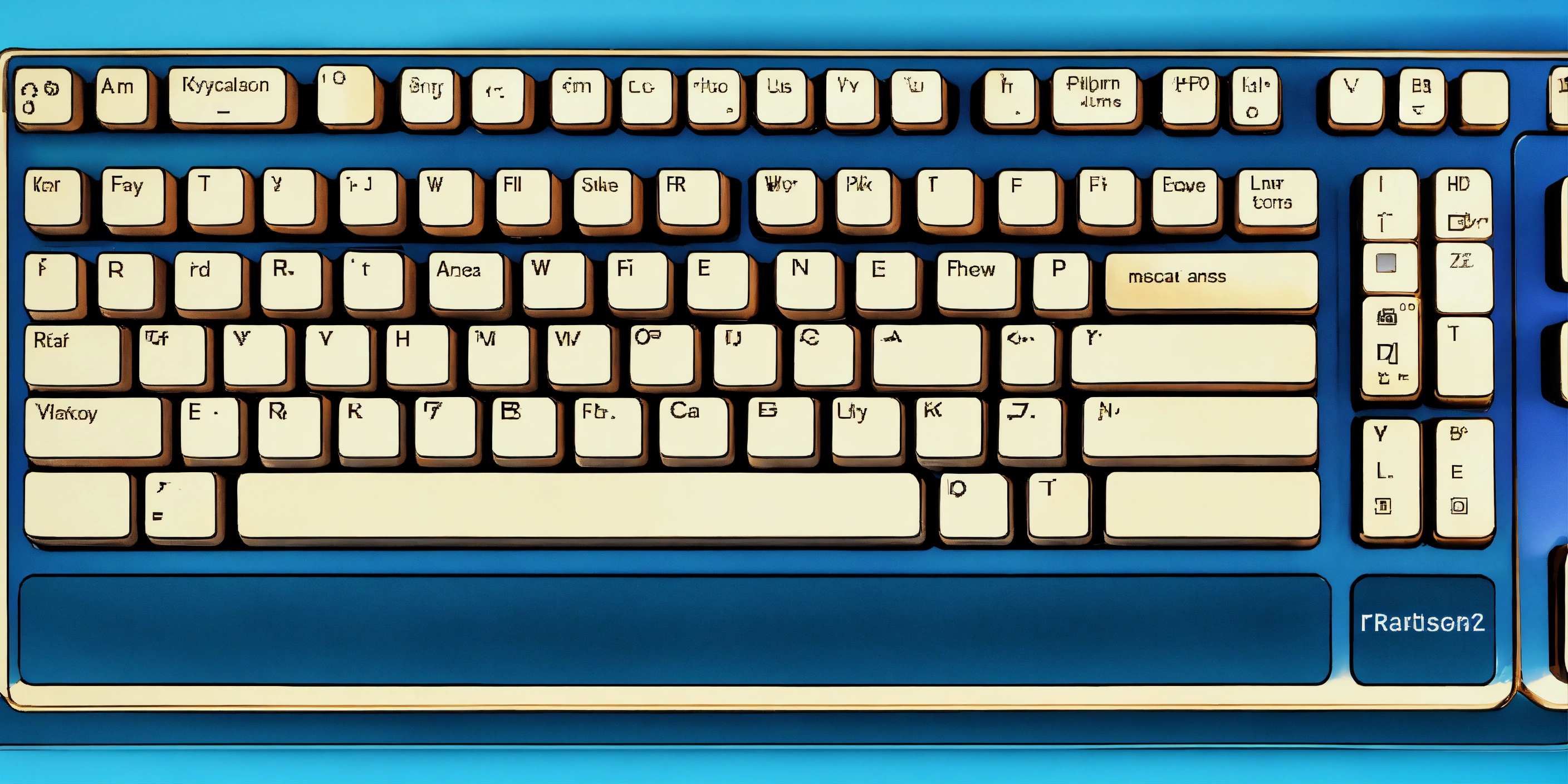 Lexica - Keyboard blue background