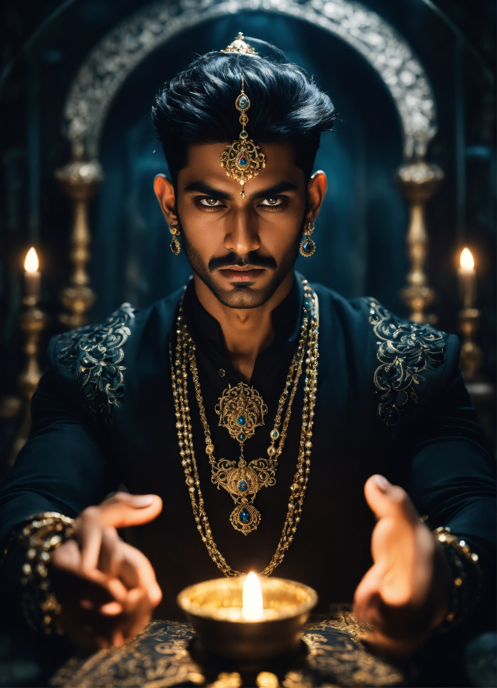 Lexica - Dark and cinematic fantasy portrait of a young and handsome ...