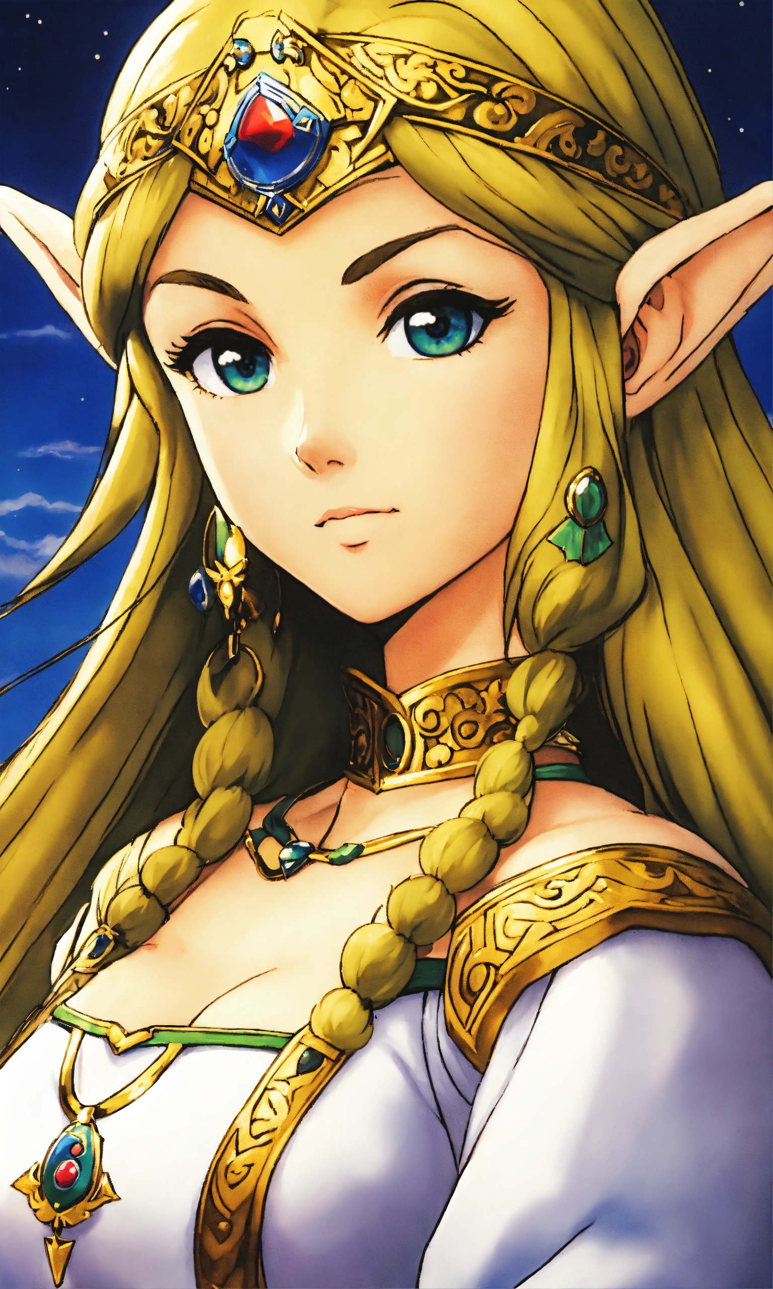 Lexica - 1990s anime Princess Zelda, full detailed eyes, Toriyama, Miyazaki