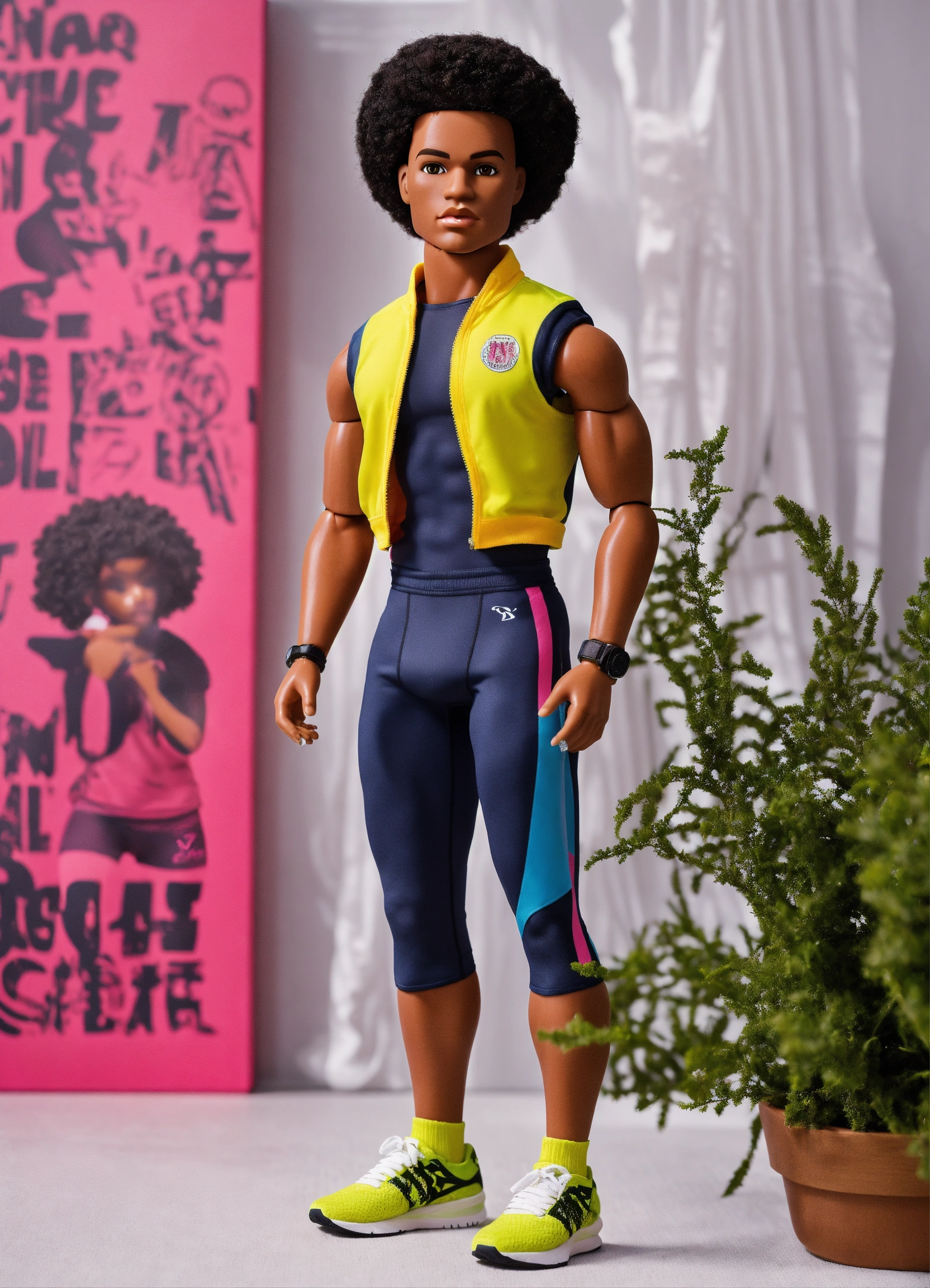 Lexica - Design an athletic African American Ken doll in workout ...