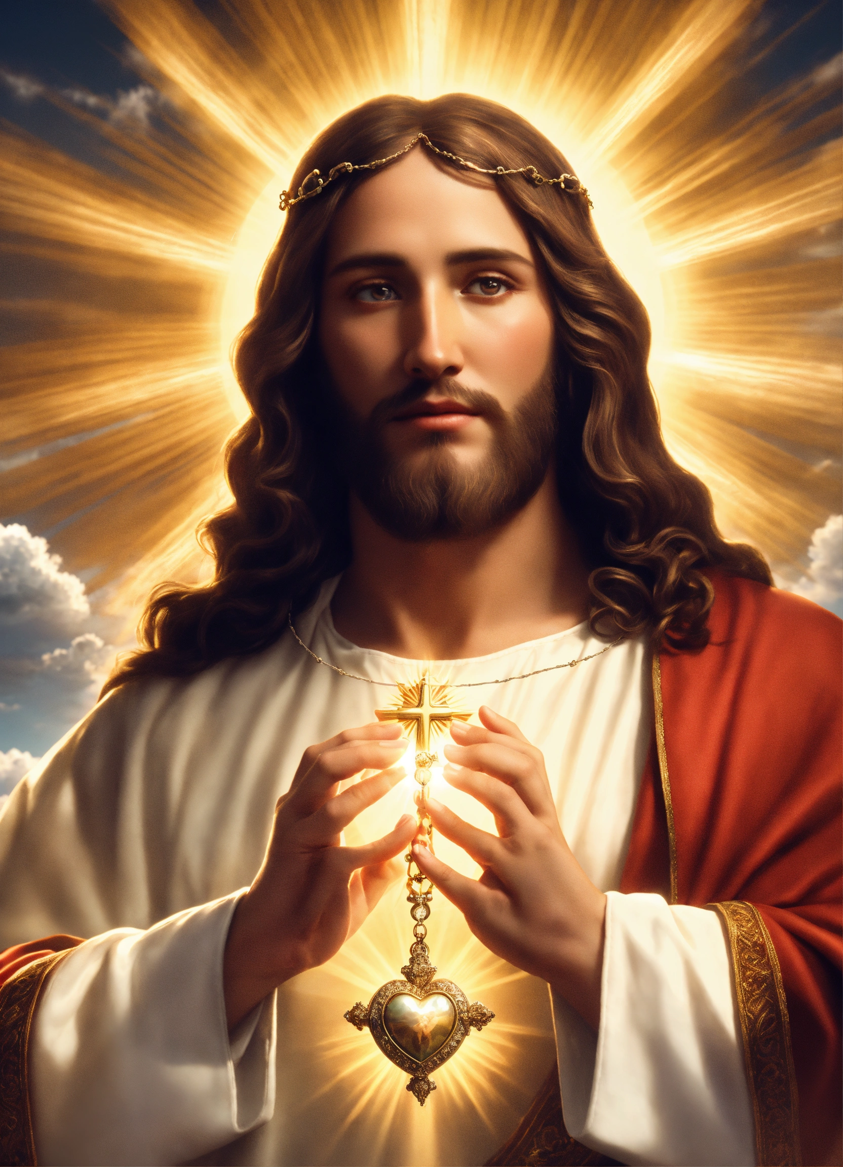 Lexica - Unreal engine render of 8k Jesus Christ sacred heart perfect ...