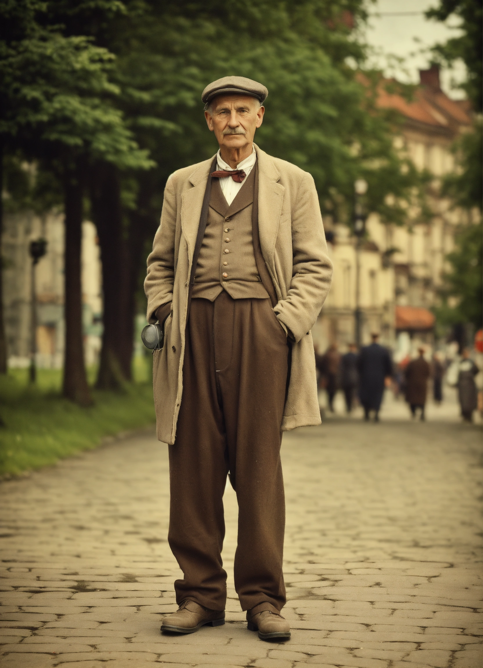 Lexica - Poland poor man age 30 1920-1930 on streen in Warshaw. Retro ...