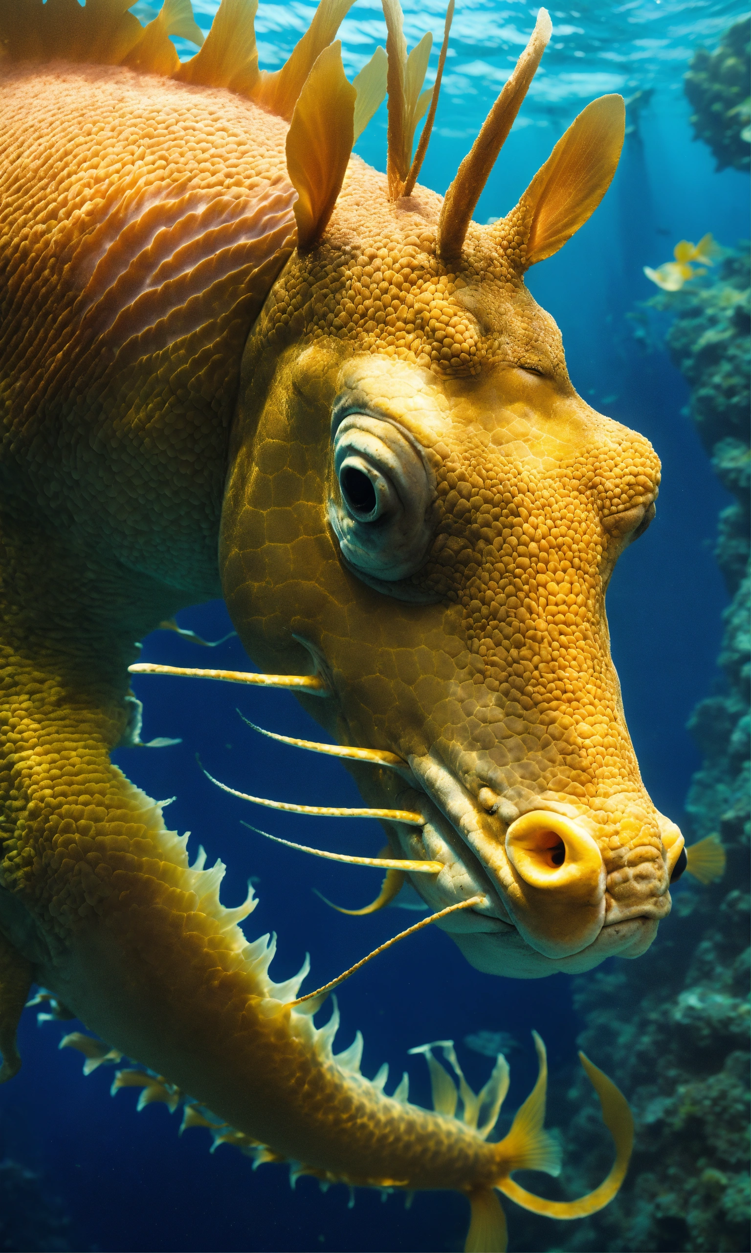 Lexica - A hippocamp in the deep blue sea, underwaterworld