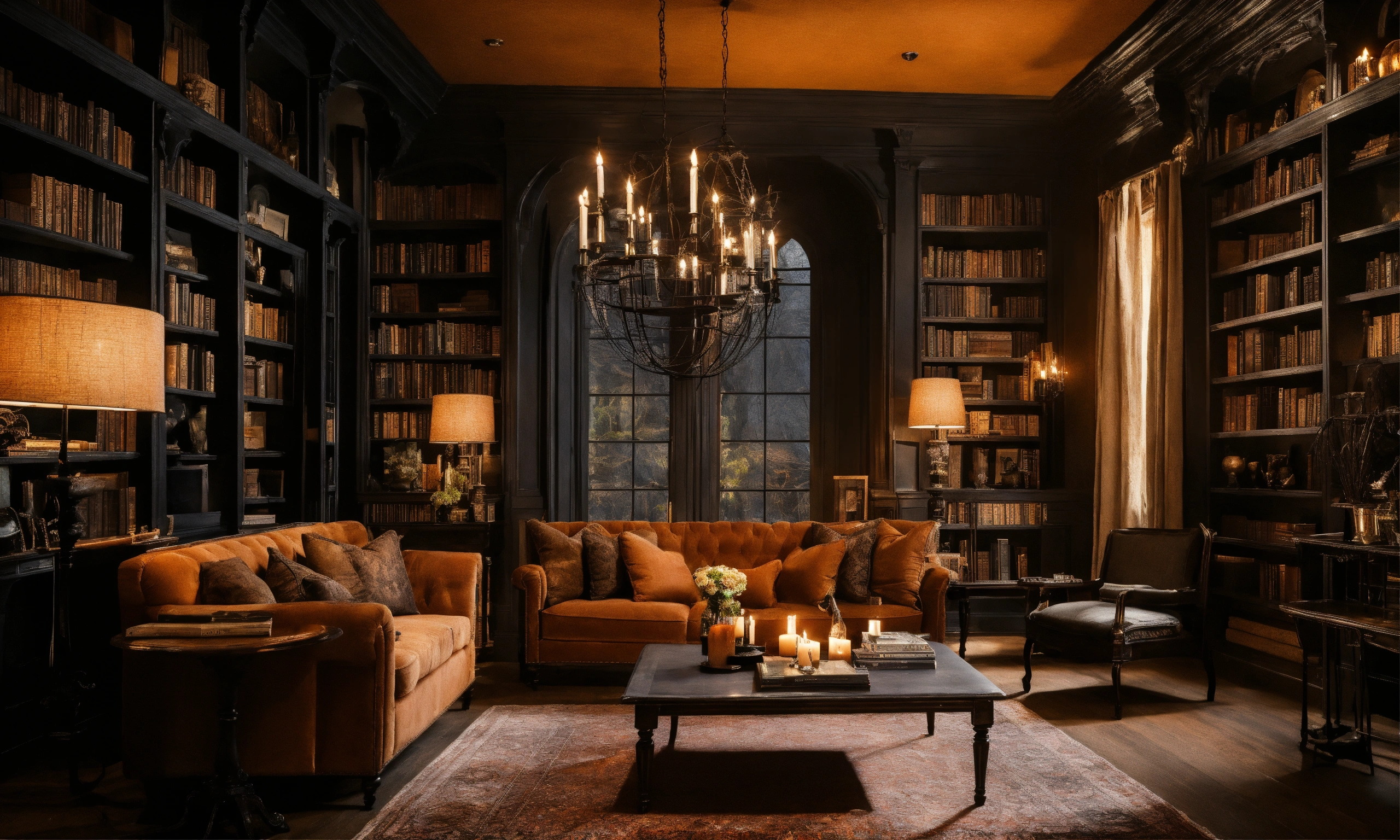 Lexica - Interior design of spooky house decor all year around looks ...