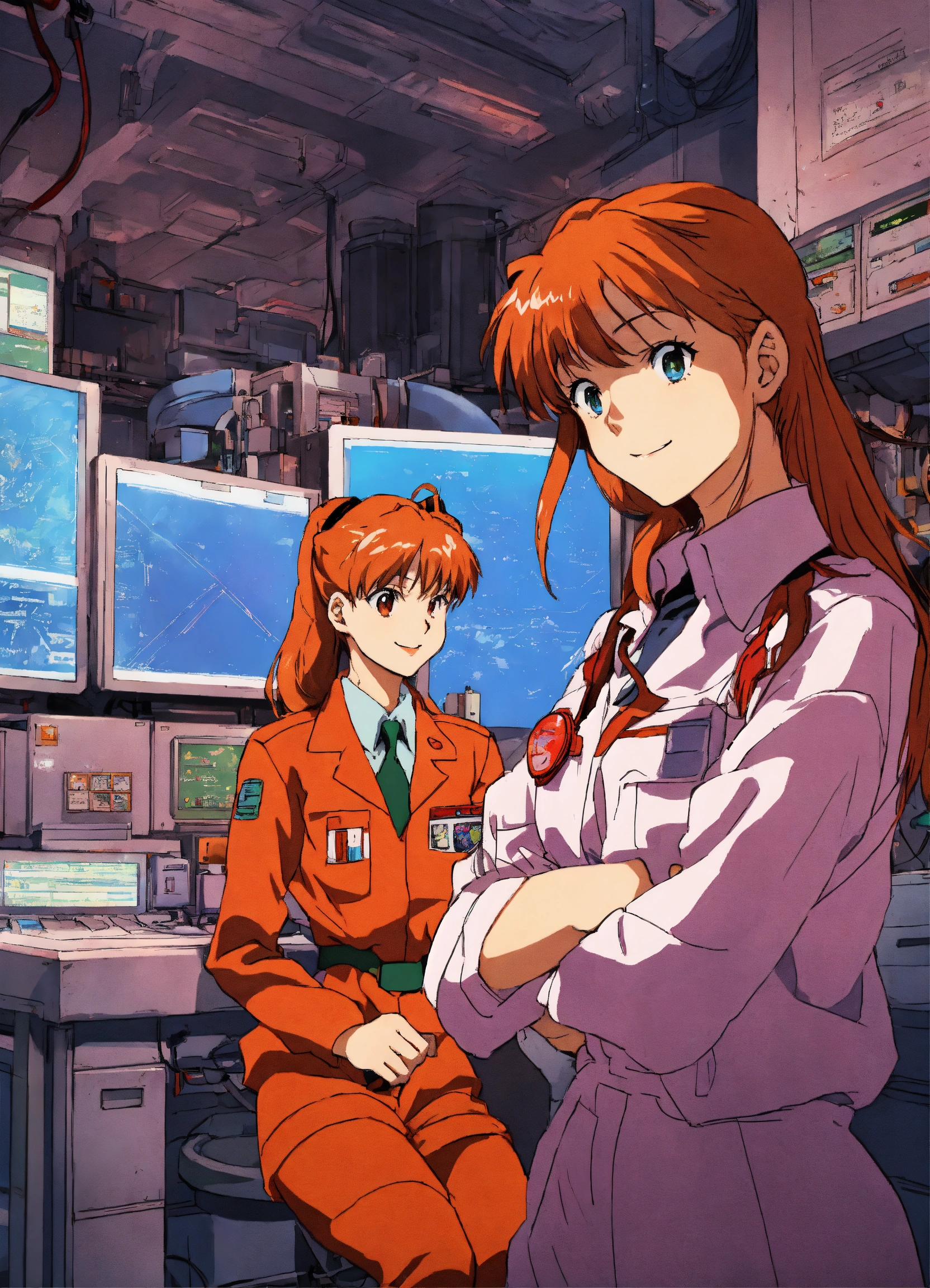 Lexica - Anime illustration of smiling happy Asuka Langley Soryu from ...