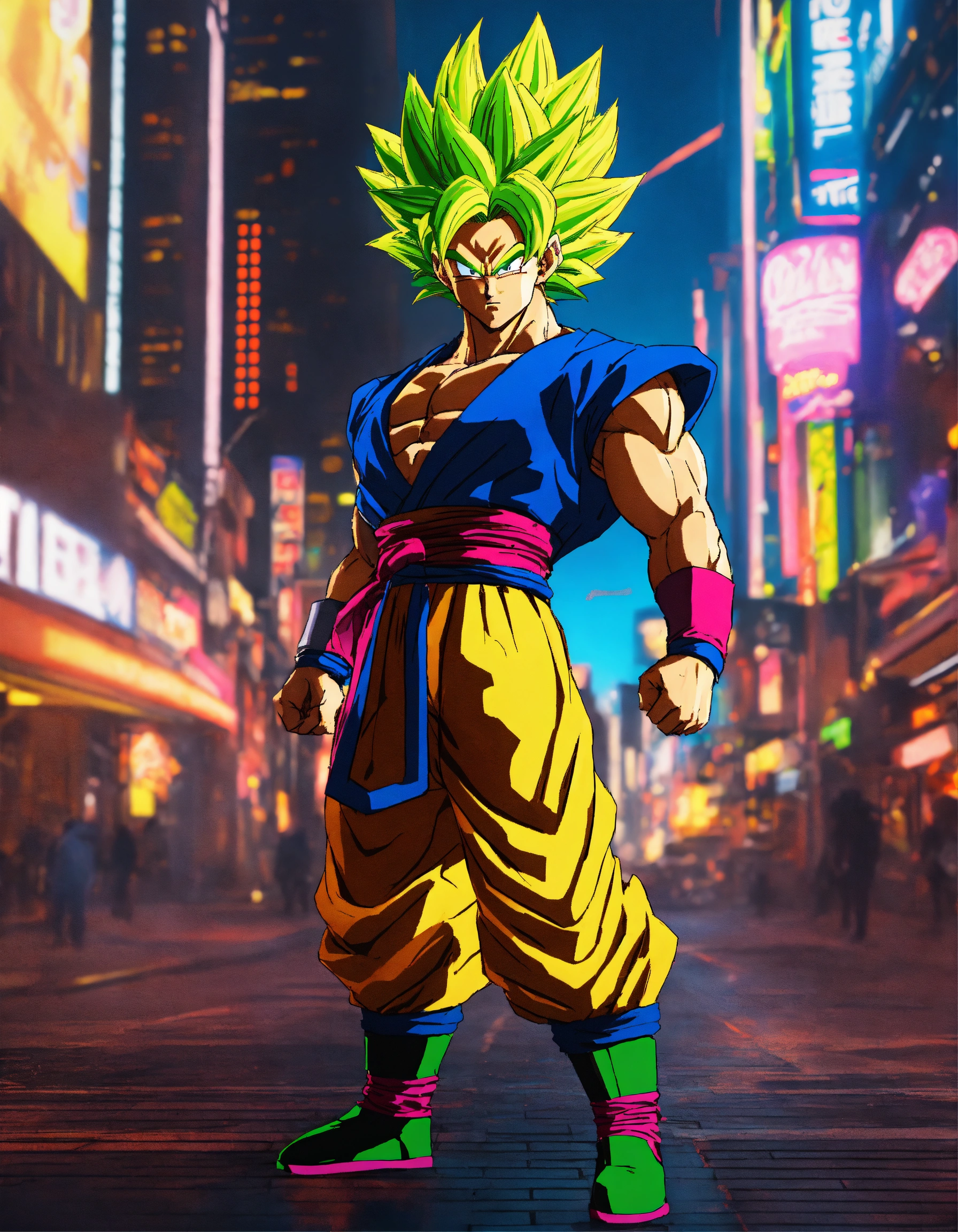 Lexica - Create a modern-day, human-Saiyan Broly in the style of Unreal ...