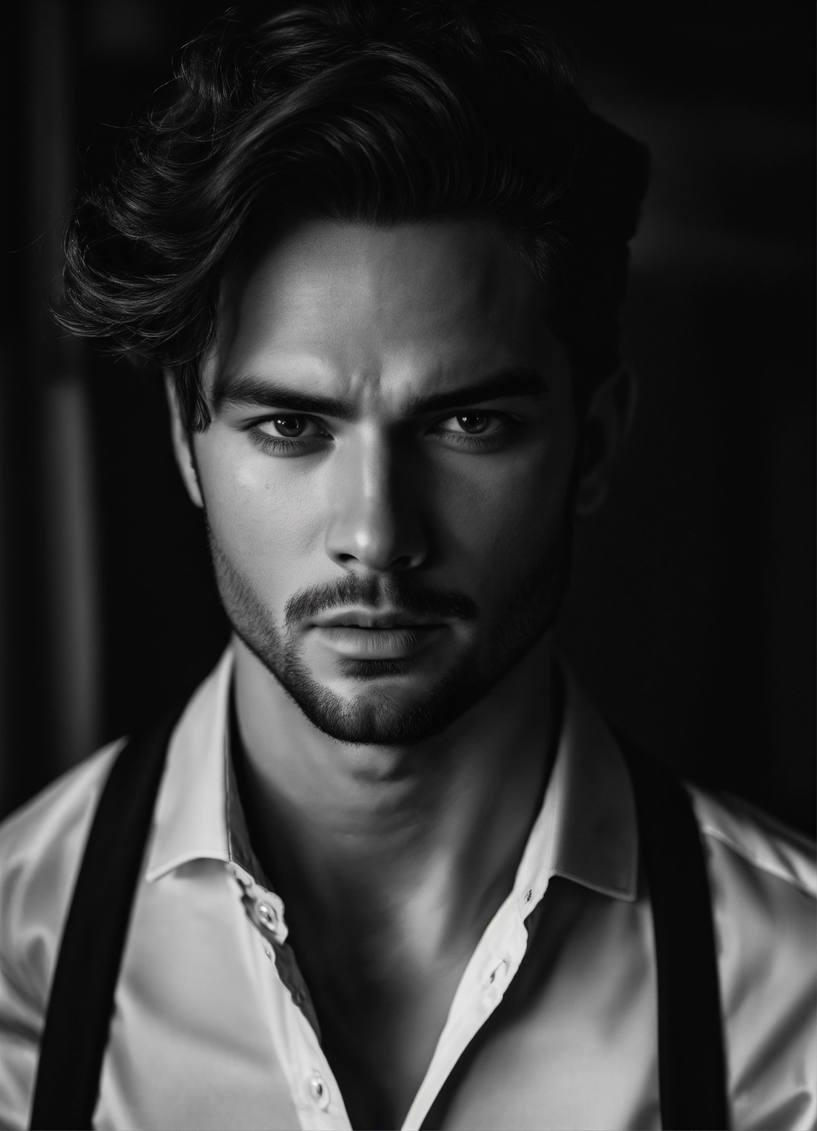 Lexica - Photo of male model Gonçalo Teixeira, black and white ...