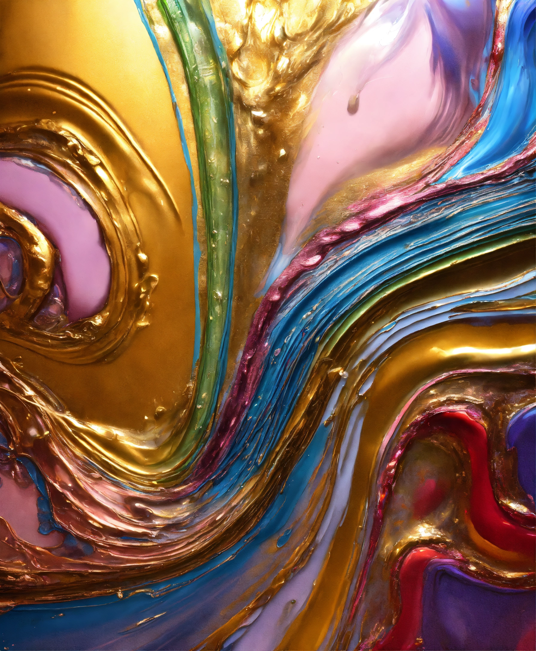 Lexica - Colorful abstract painting oil and water complex complicated ...