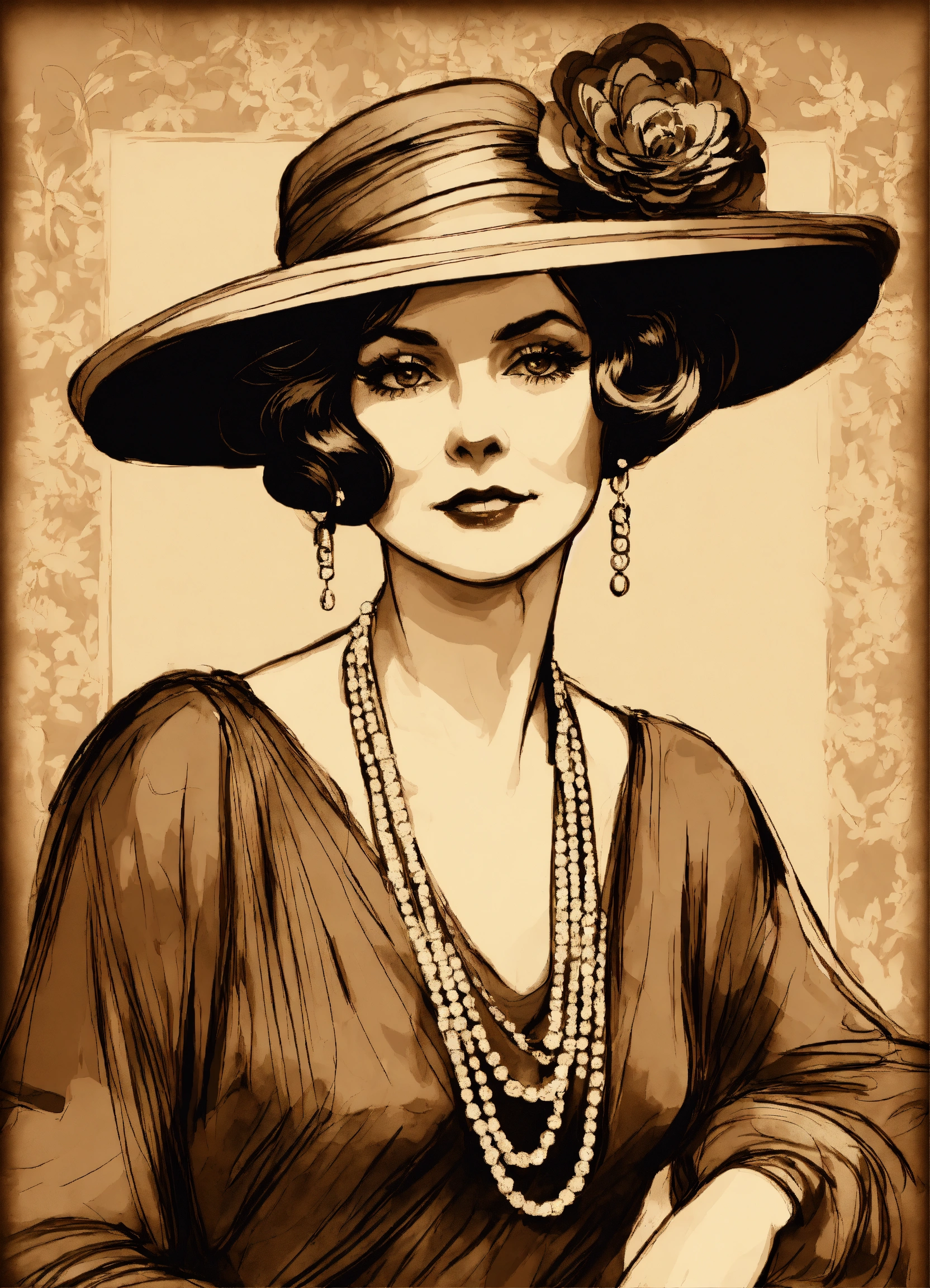 Lexica - Gatsby era 1920s old aristocratic socialite woman madame ...
