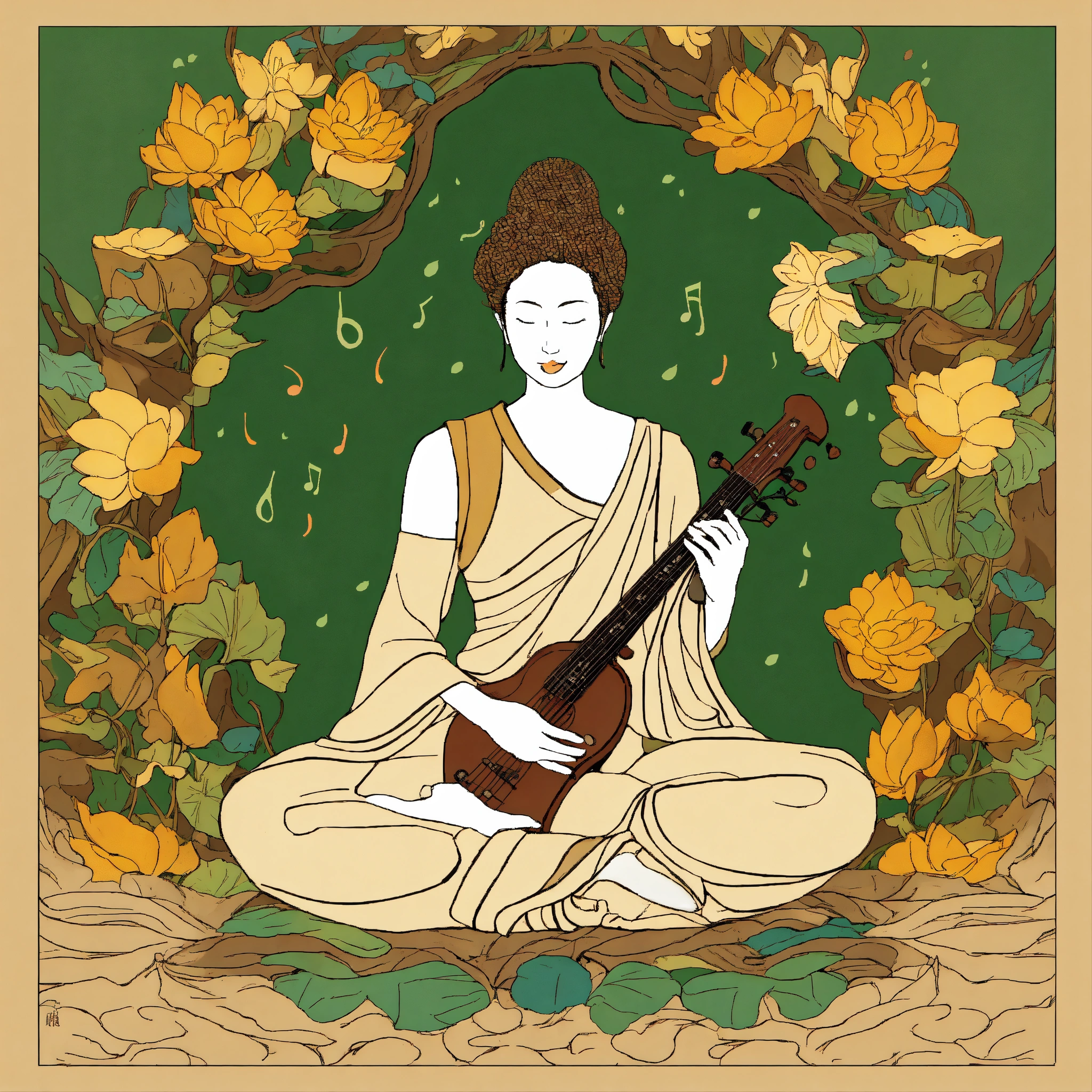 Lexica - An American Californian musician meditating in a Japanese ...