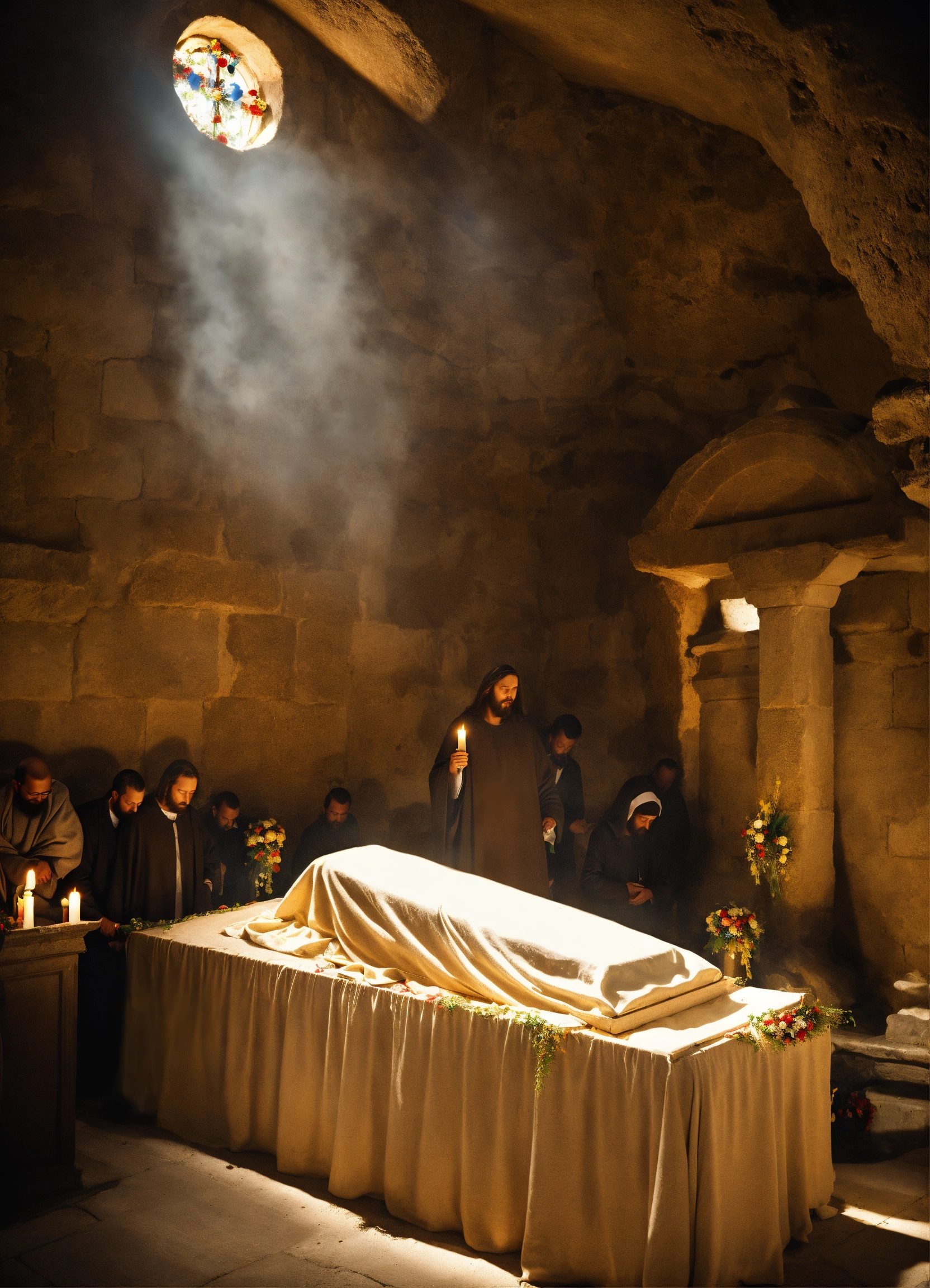 Lexica - Jesus christ body being laid to rest in a tomb