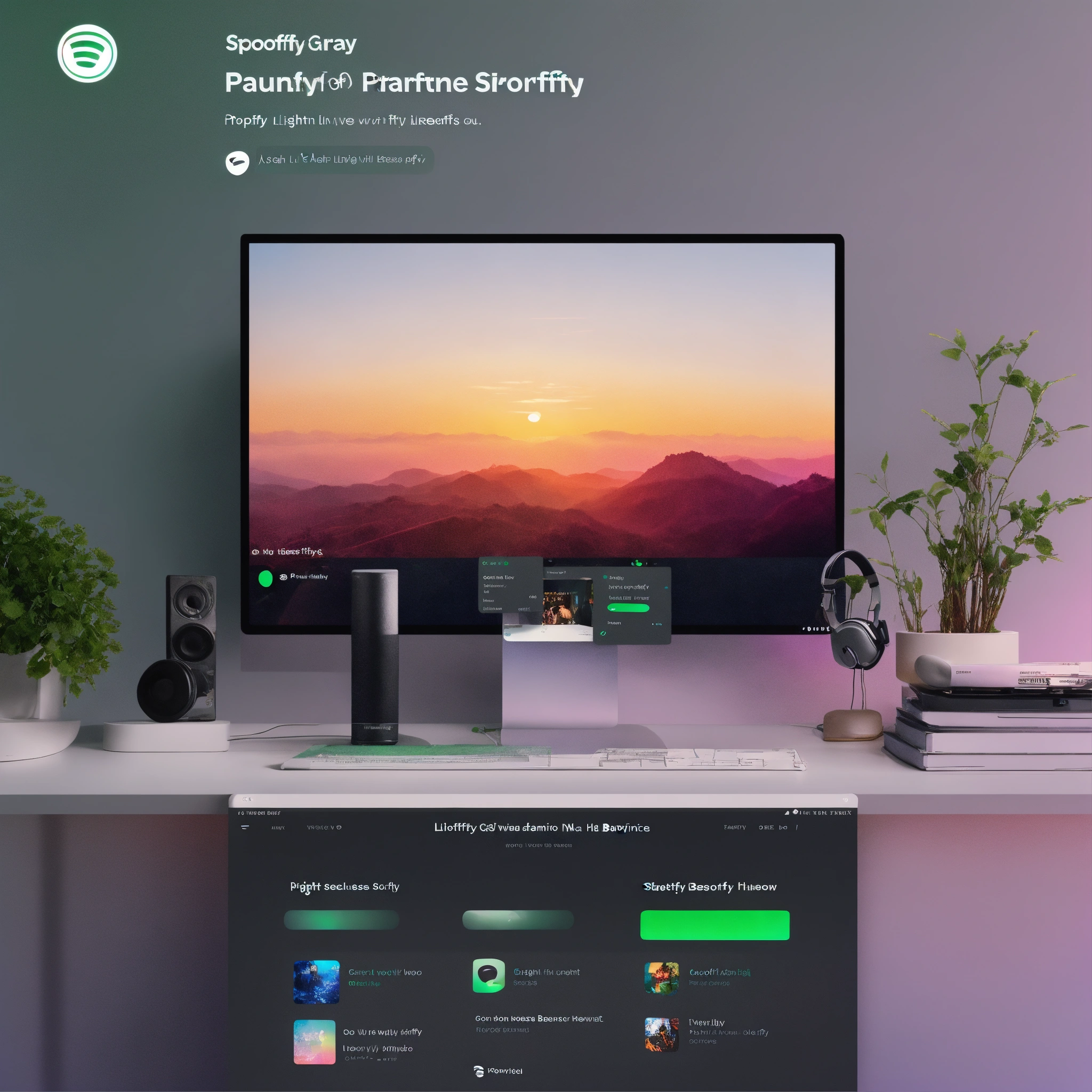Lexica - Spotify brand playlist success with light gray gradient background