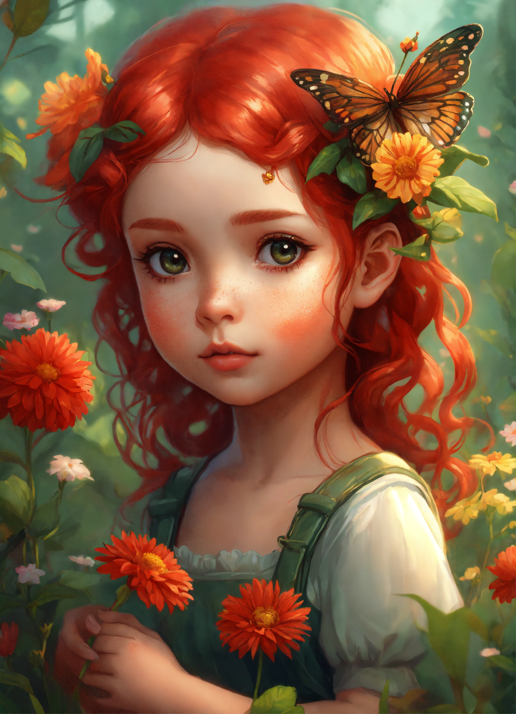 Lexica - Full body of a sweetness Baby Fairy chibi Girl freckled,two ...