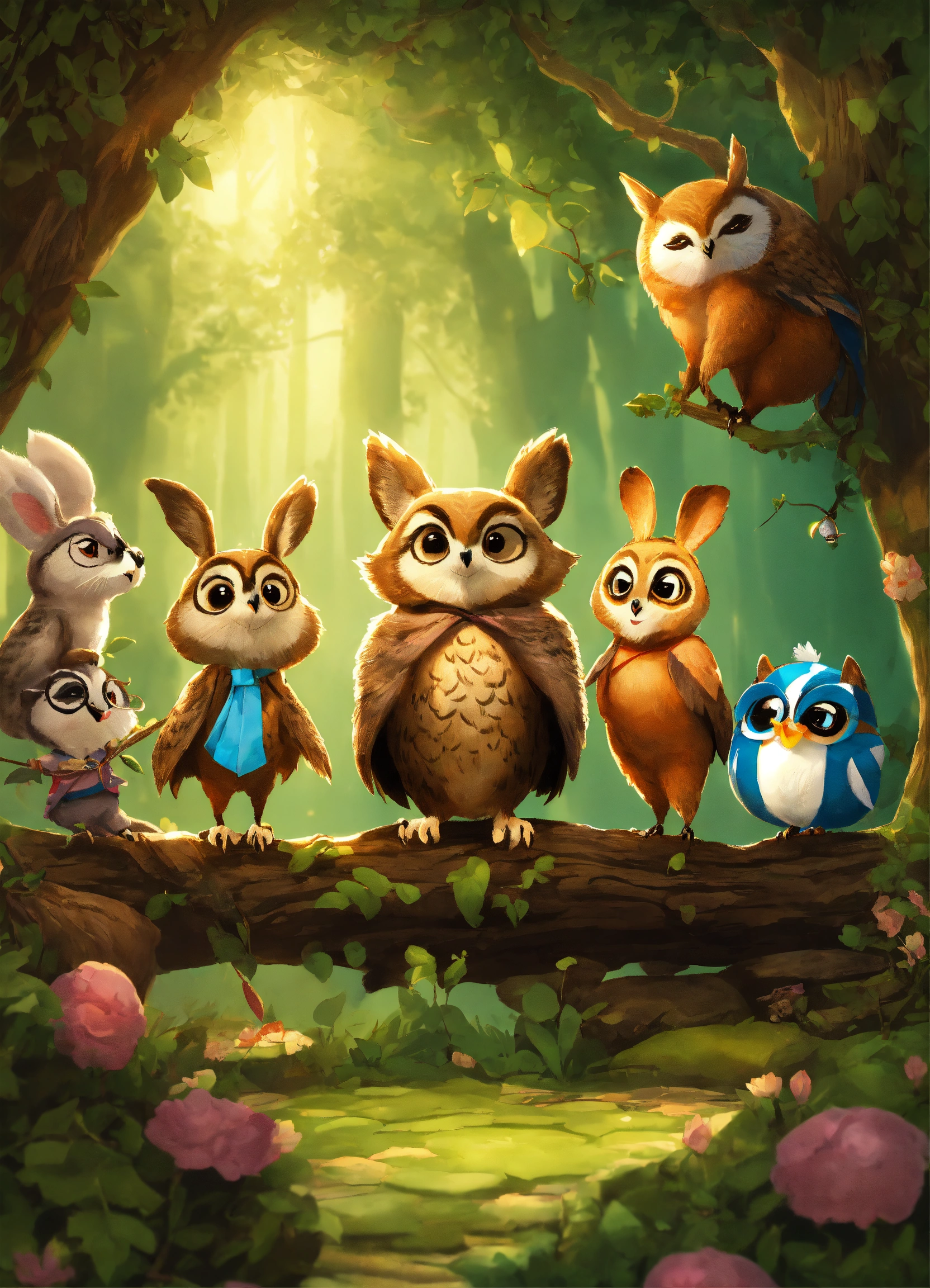 Lexica - Characters the owl, the agile rabbit, the raccoon to the ...