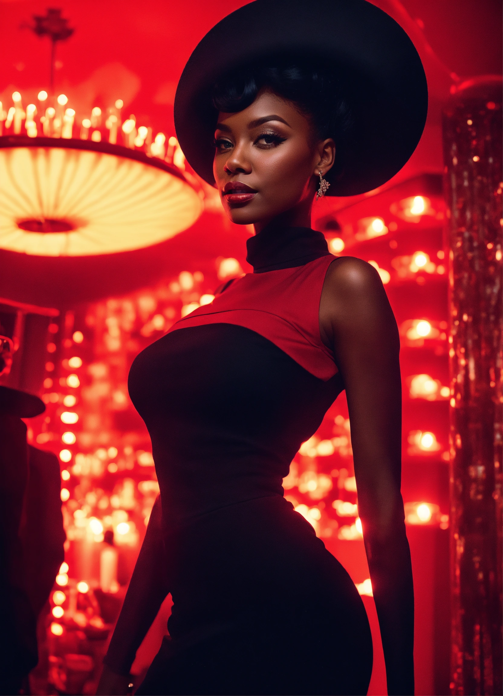 Lexica - Black jetson’s Judy at a nightclub dressed regal and edgy in ...
