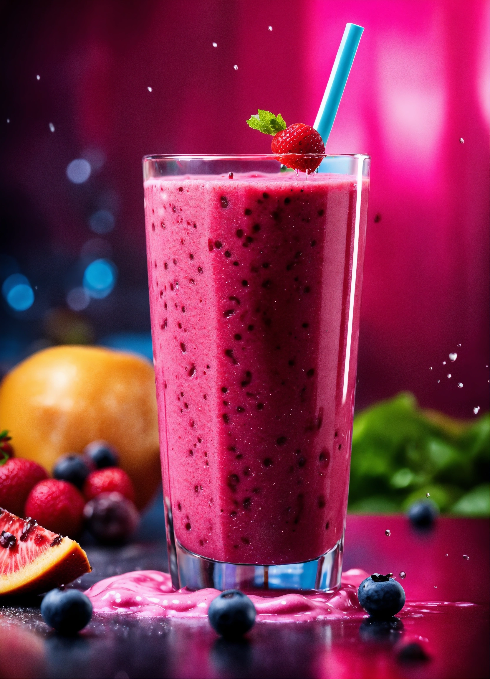 Lexica - Smoothie, Healthy and vibrant smoothie. Capture dramatic ...