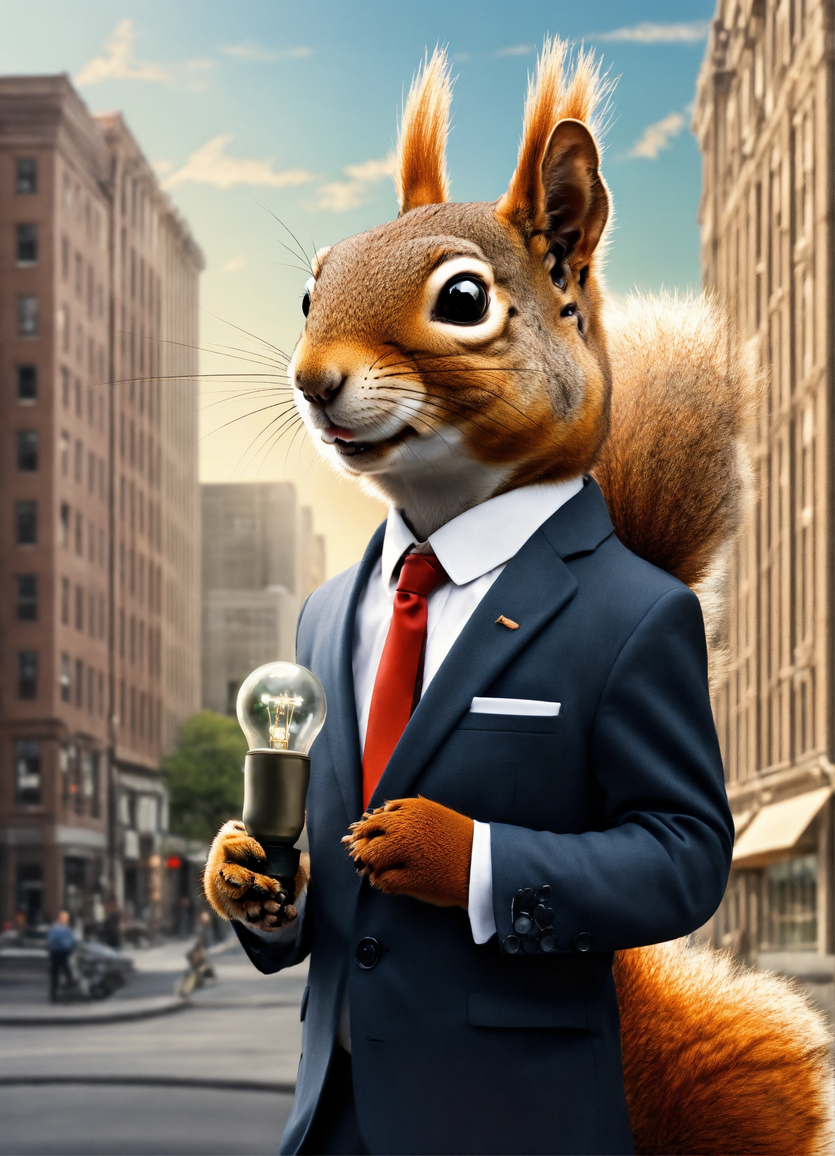 Lexica - Imagine the portrait of a squirrel in a suit as a real estate ...