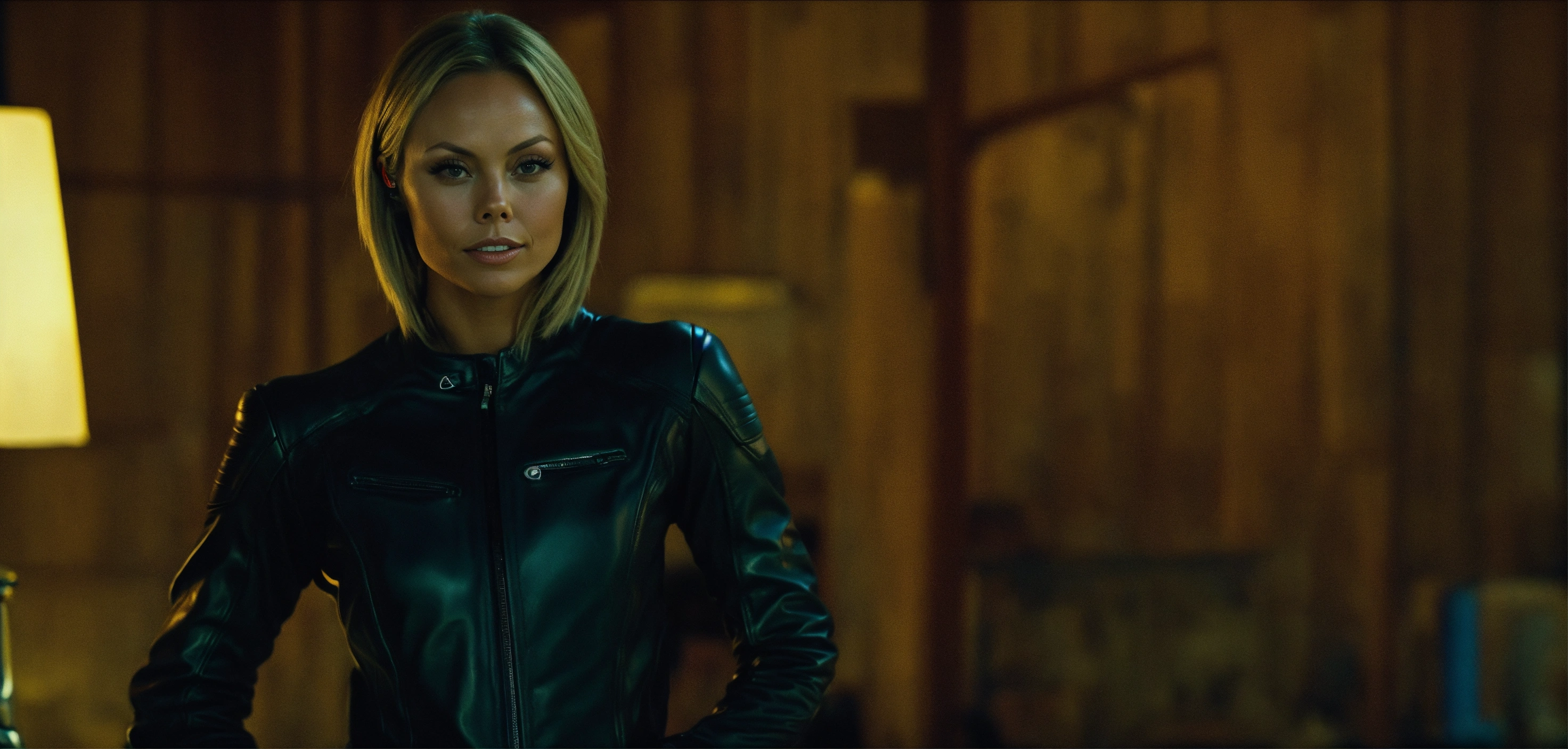 Lexica - Laura Vandervoort motorcycle outfit