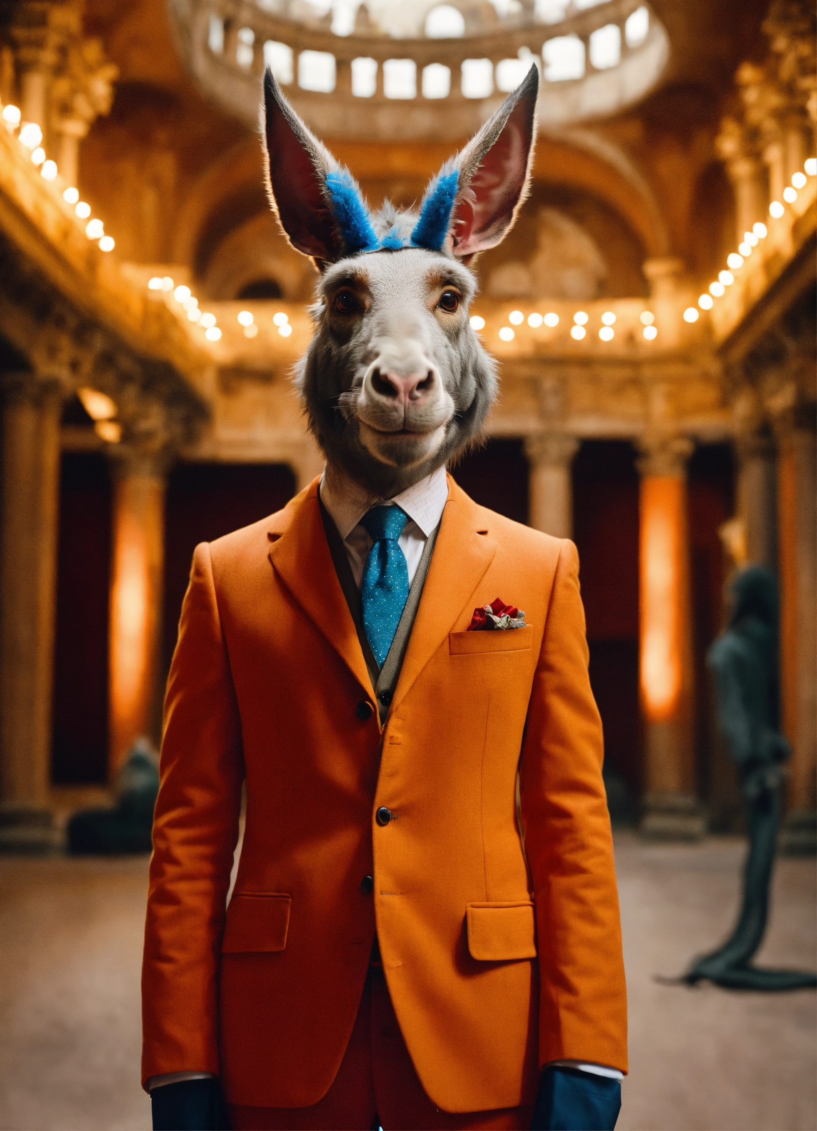 Lexica - Create a pet with a rat face, body of a donkey and bat wings ...