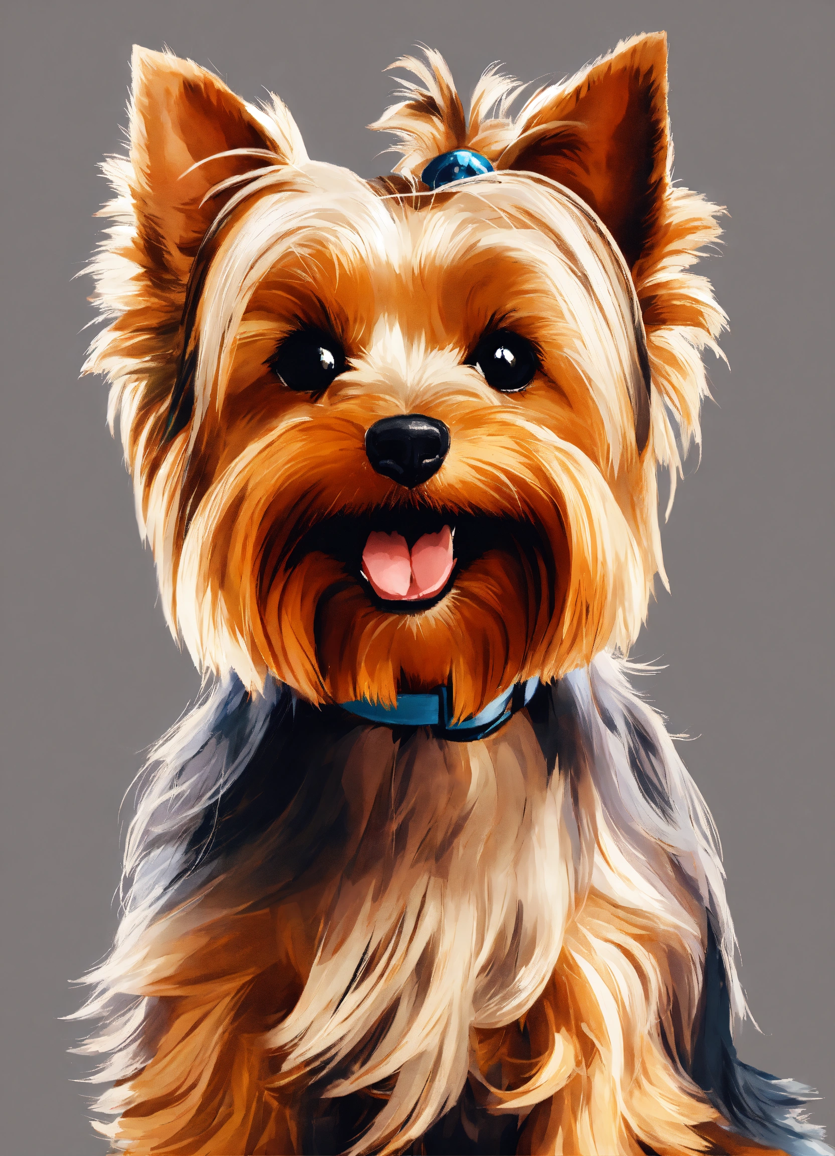 Lexica - Happy yorkshire terrier dog, with white background in PIXAR ...