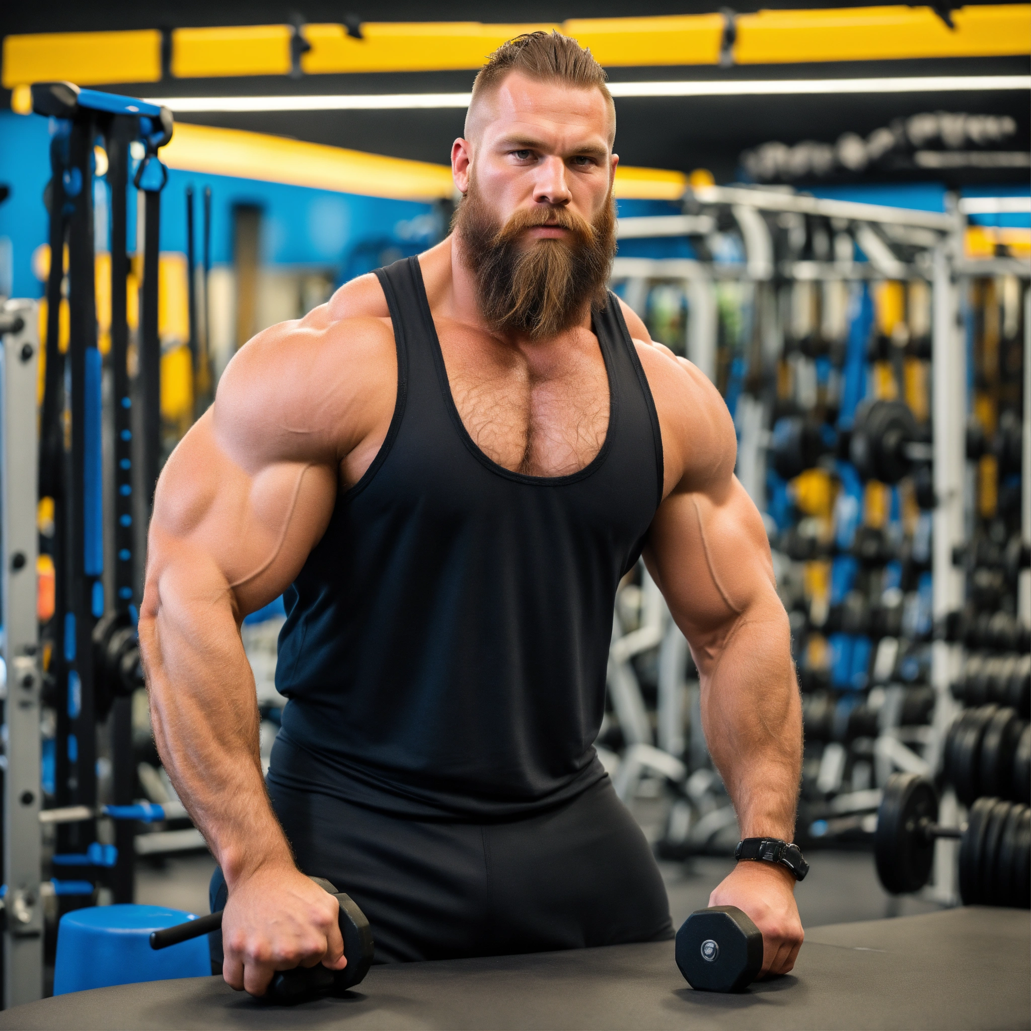 Lexica - 30-year-old hairy viking with big muscles, big bodybuilder ...