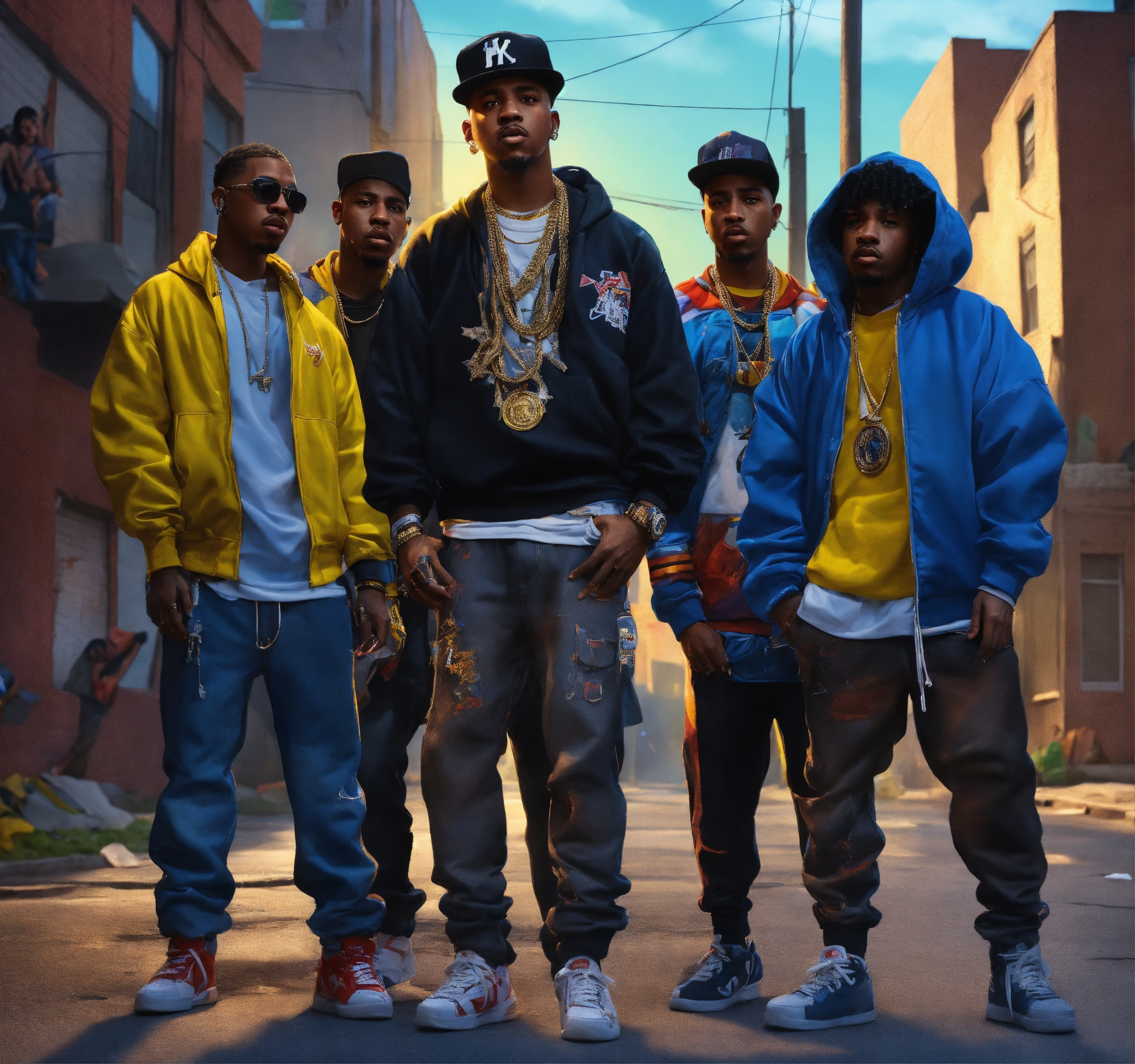 Lexica - Pop art, hyperrealist full body portrait of black rapper "Lil ...