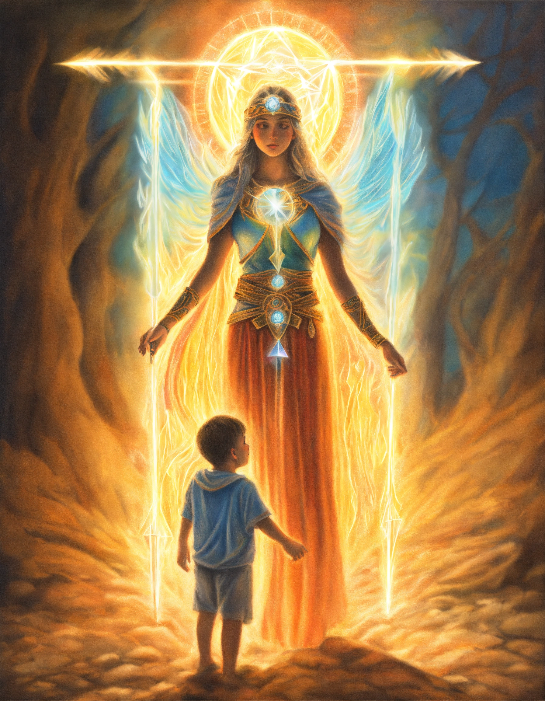 Lexica - Realistic colored pencil illustration of An enlightened spirit ...