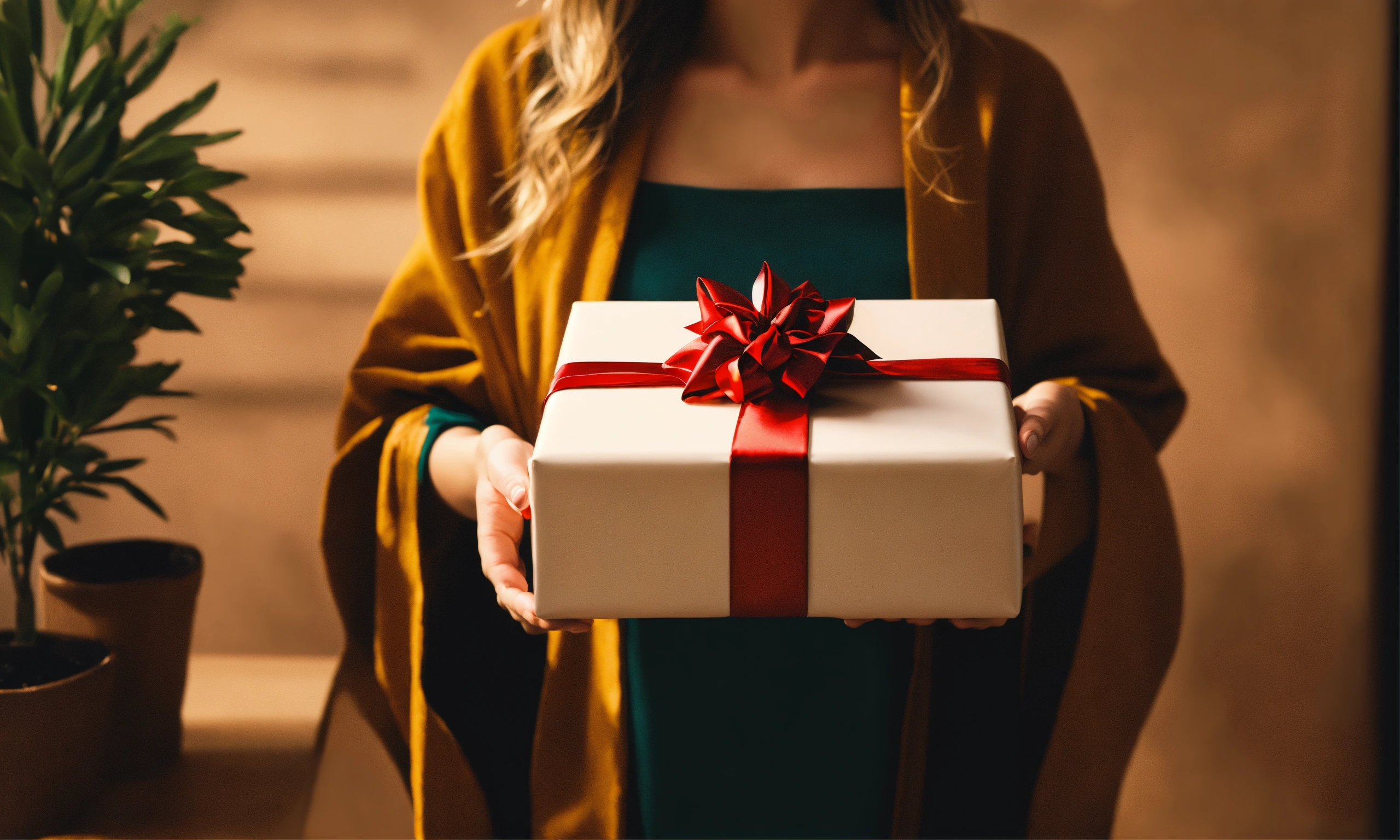 Lexica - Gifting a wrapped gift, office vibes, minimalist, beautiful ...