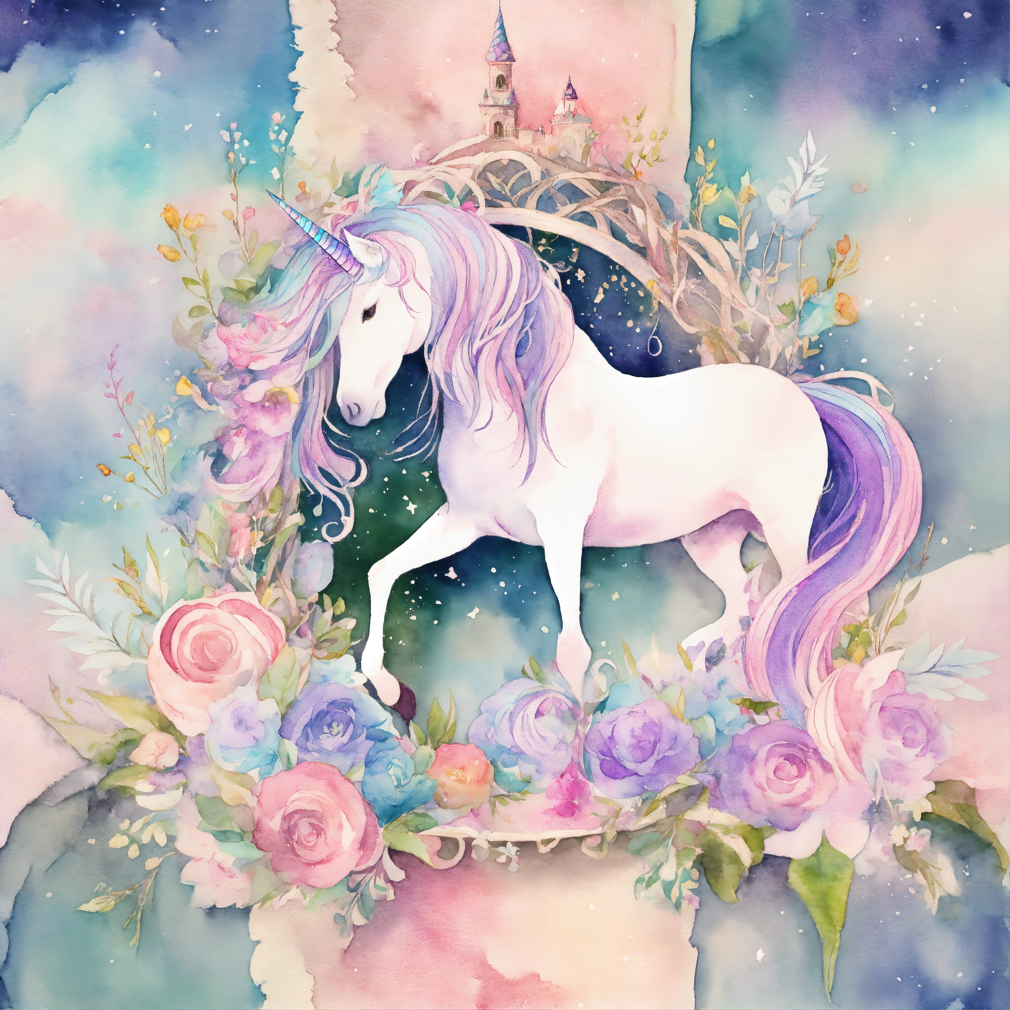 Lexica - Shabby chic dreamy pastel junk journals magical unicorn ...