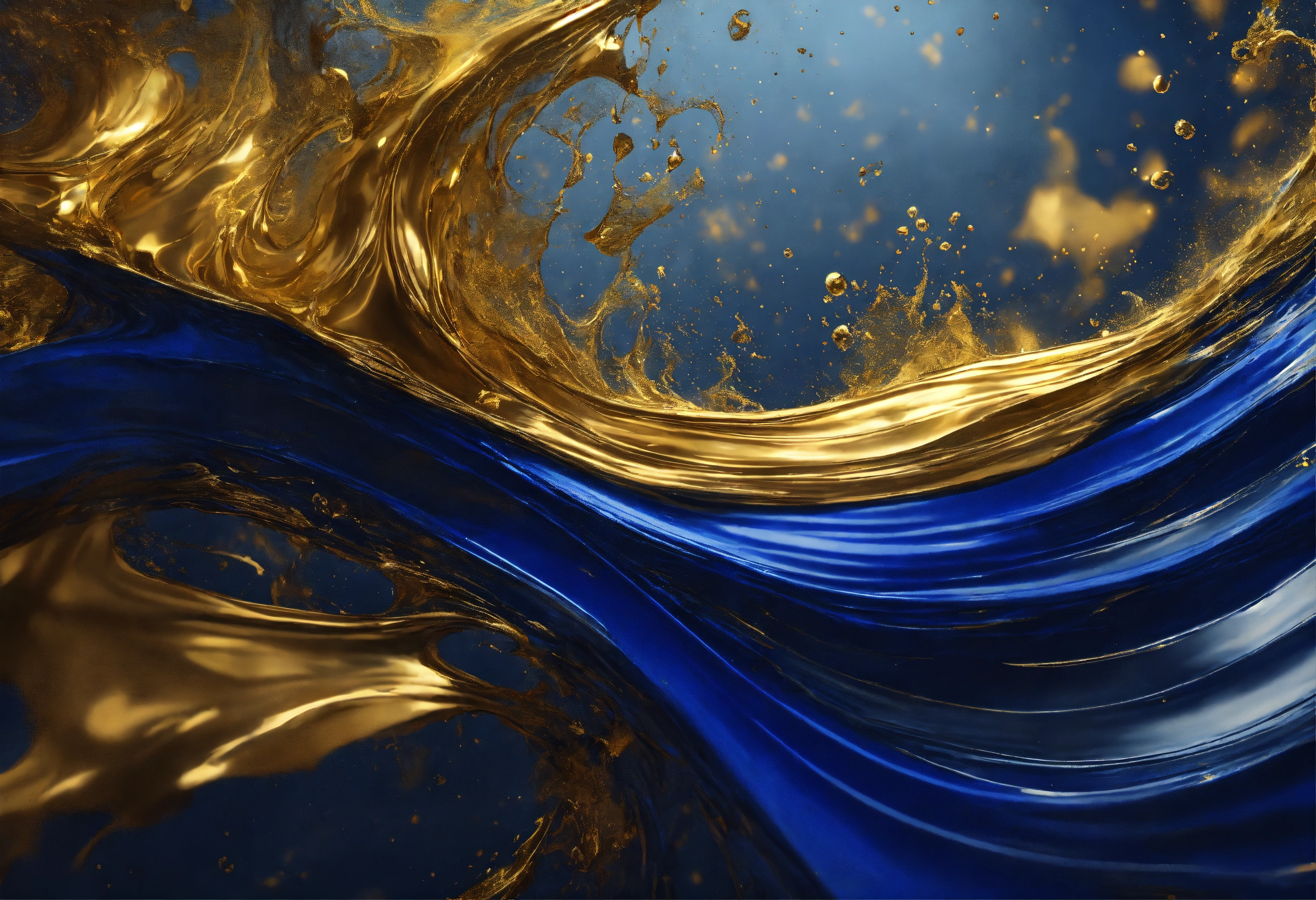 Lexica - Luxury water fusion of dark blue splashes abstract art, add ...