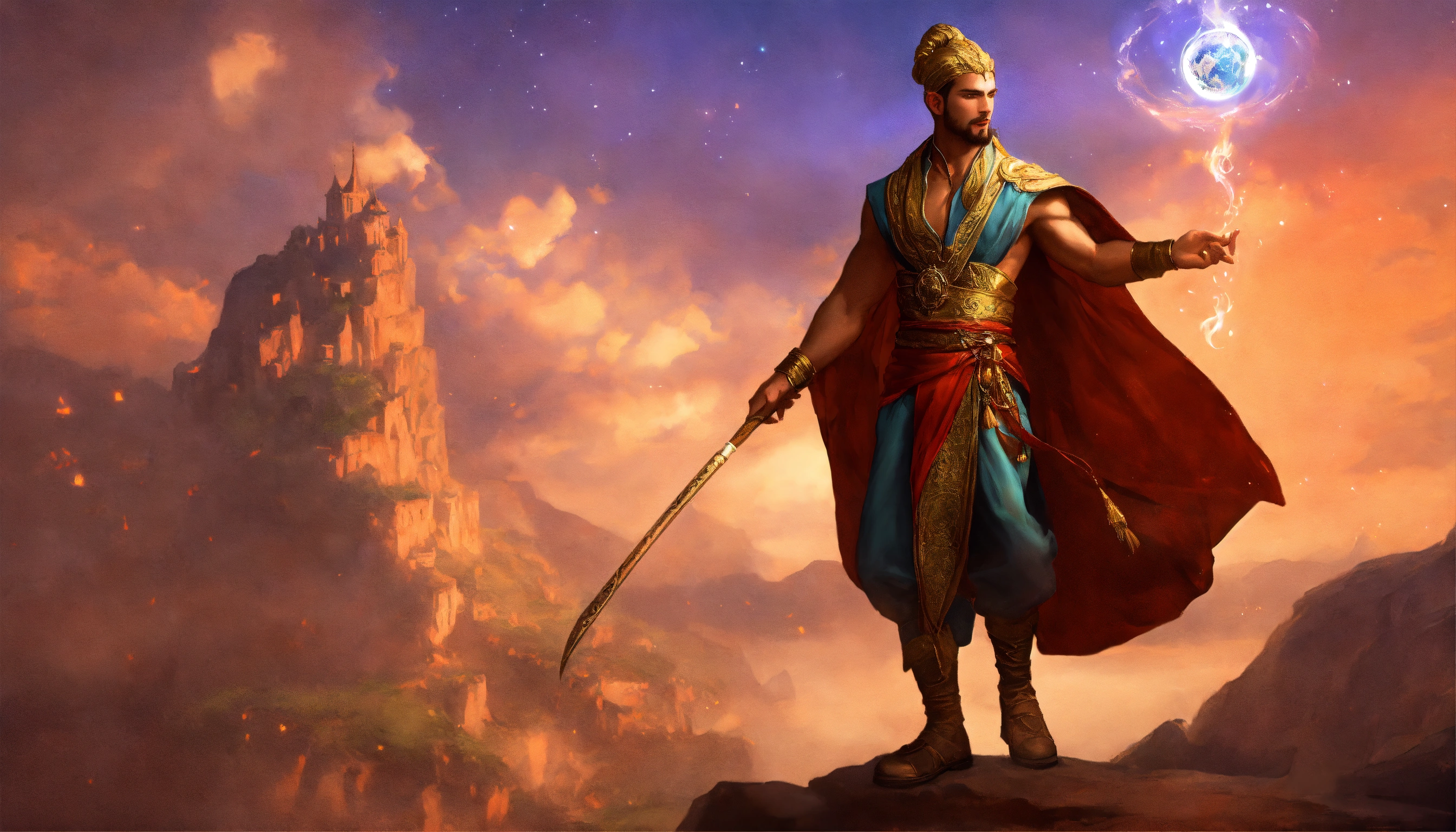 Lexica - Male genie, dao, earth magic , fantasy art, powerful magic ...