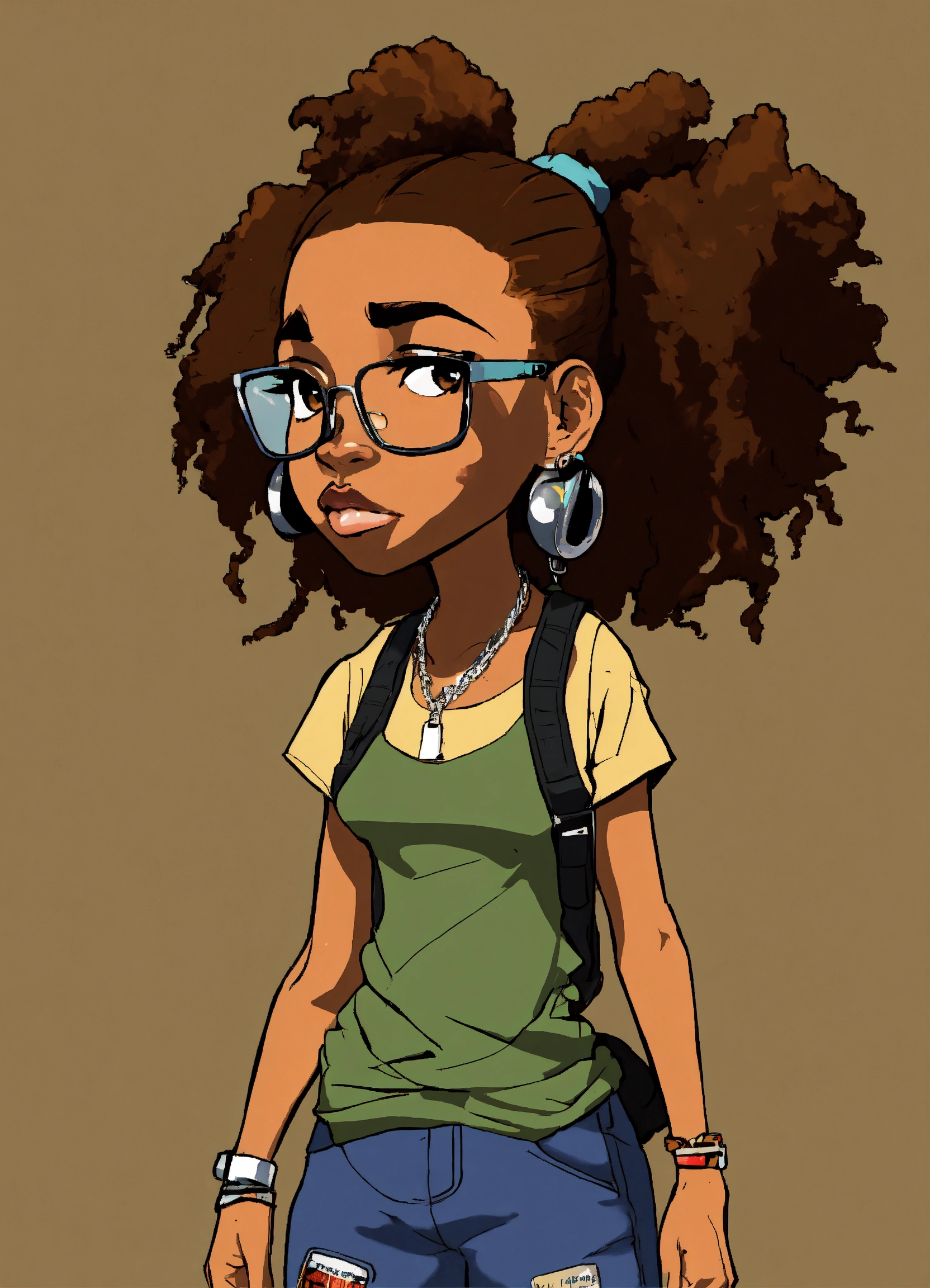 Lexica - Hip hop art style girl boondocks cartoon full body