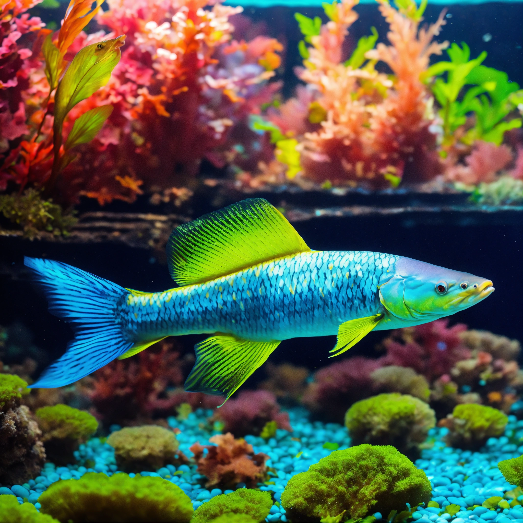 Lexica - Colorful full body Gar fish