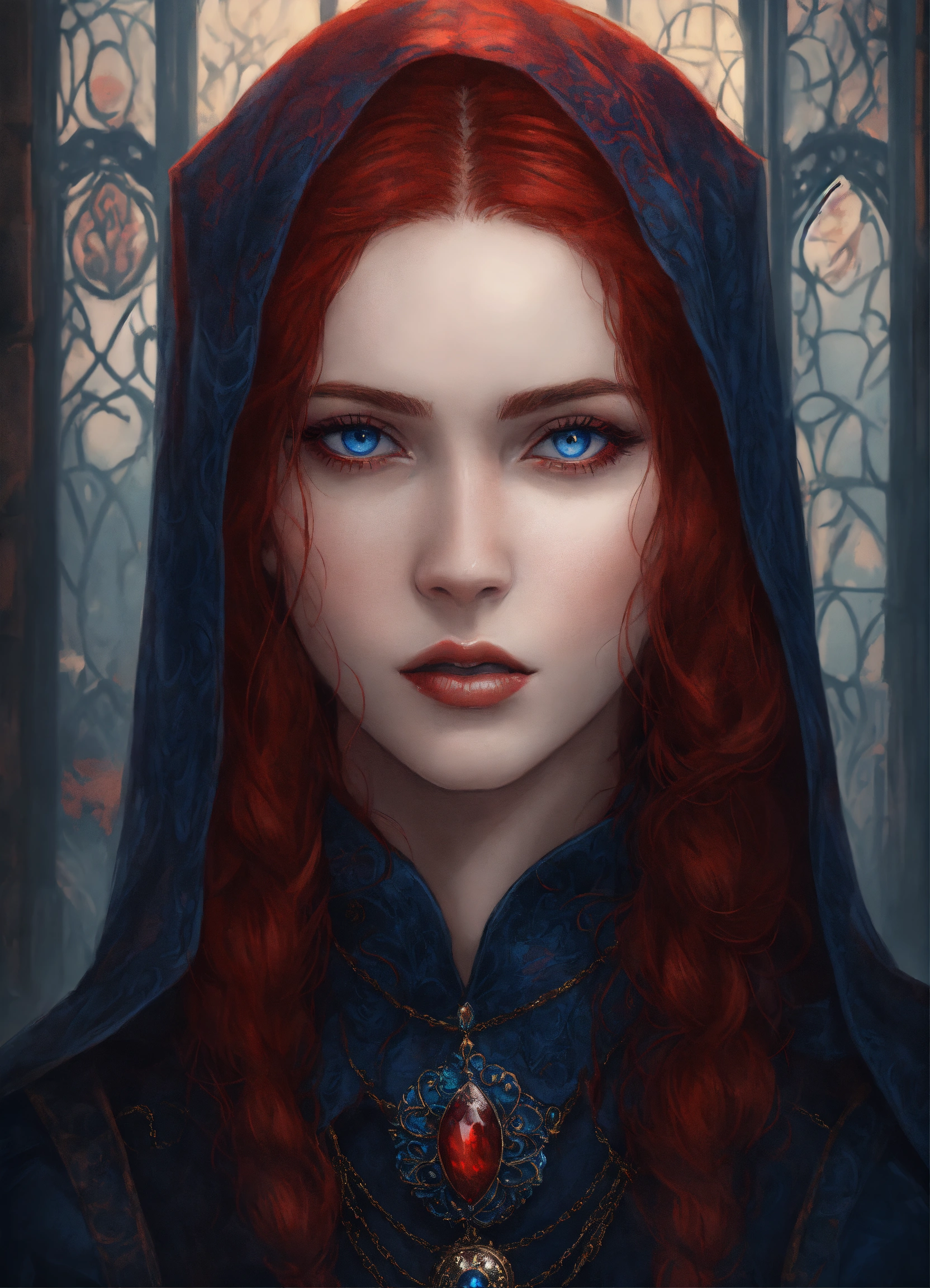 Lexica - Highly detailed illustration, portrait of Russian 20-year-old ...